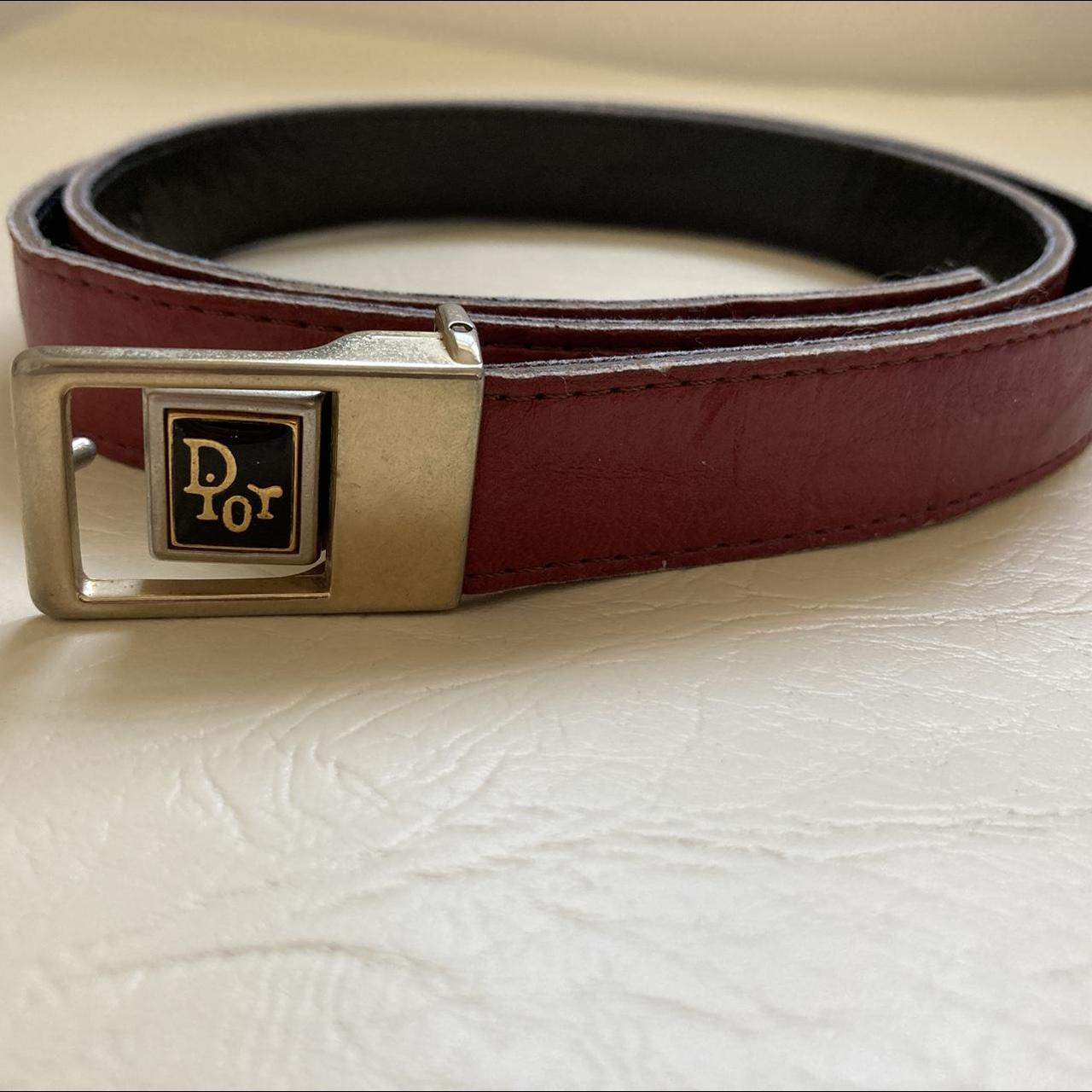 Dior vintage belt. Good condition. Size 110 cm, 2 cm - Depop