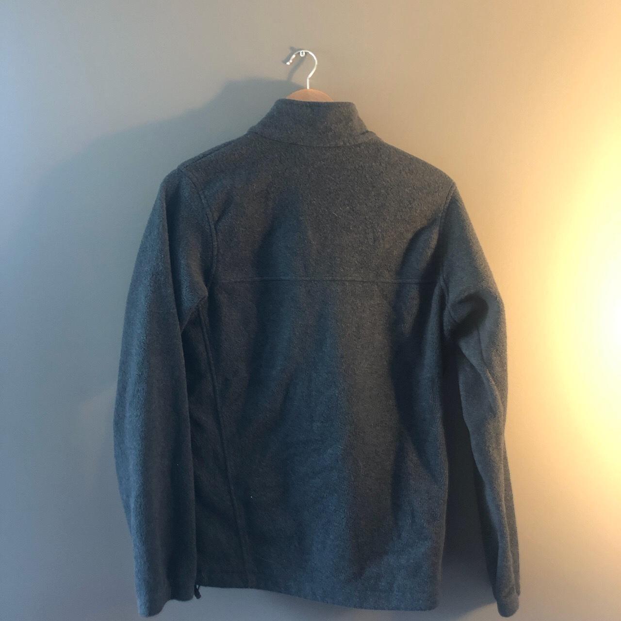 Dark Grey Fuzzy Fleece Columbia Quarter Zip Sherpa... - Depop