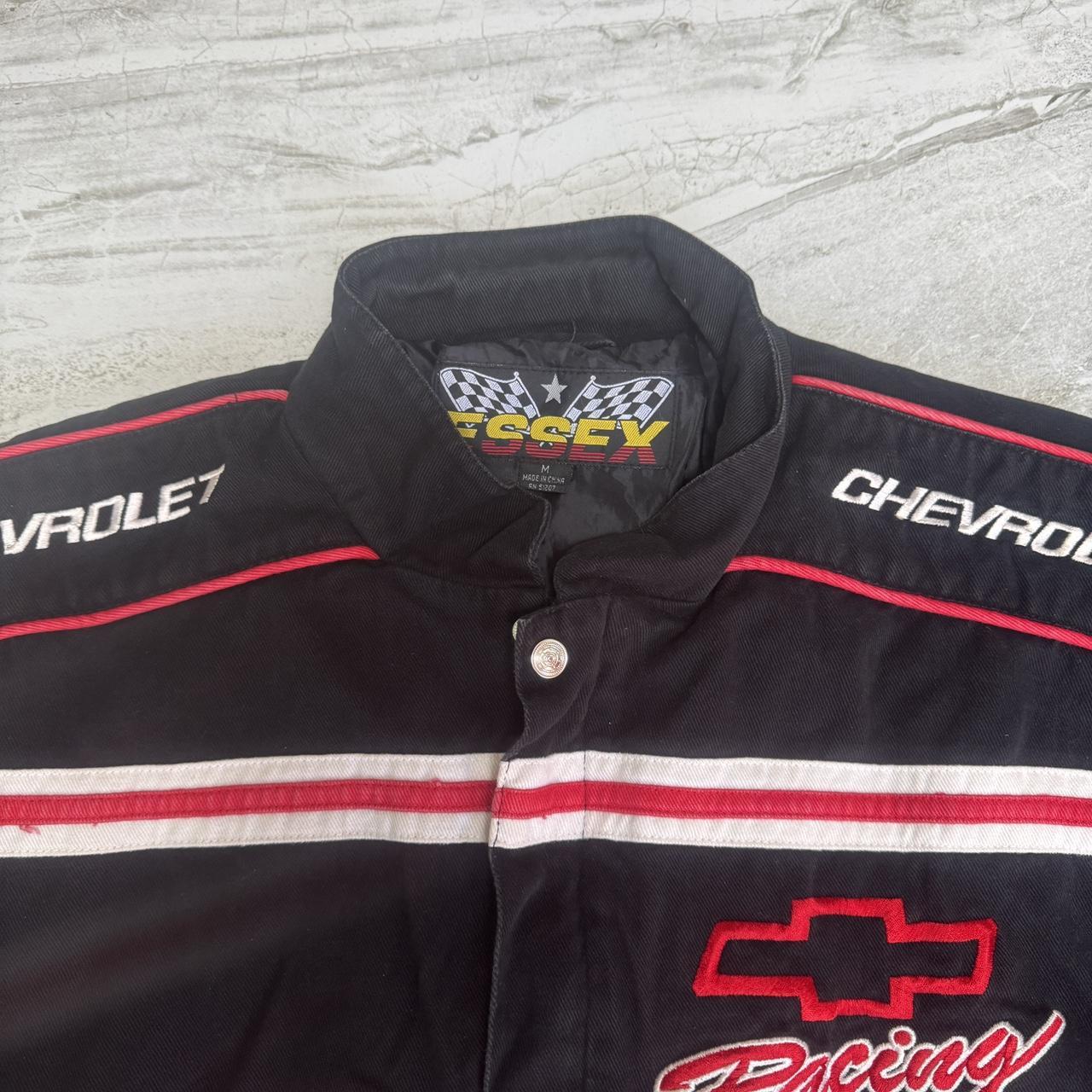 Black and red Chevrolet racing jacket racing Vintage... | Depop