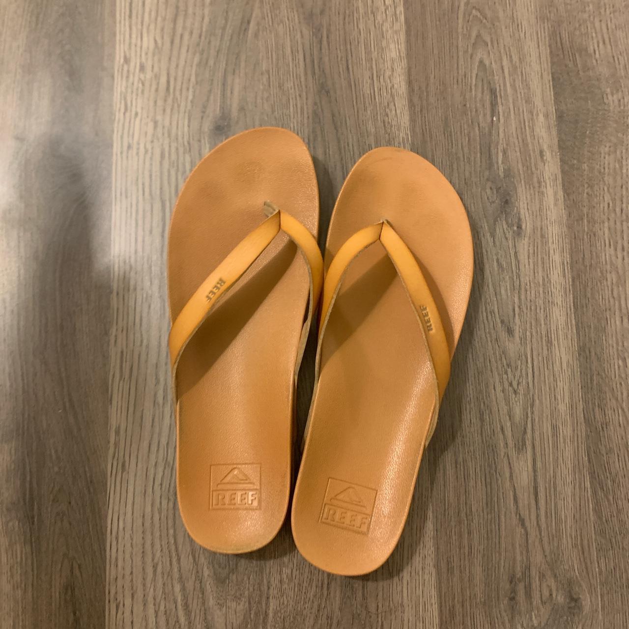 Reef Women's Tan and Brown Sandals | Depop