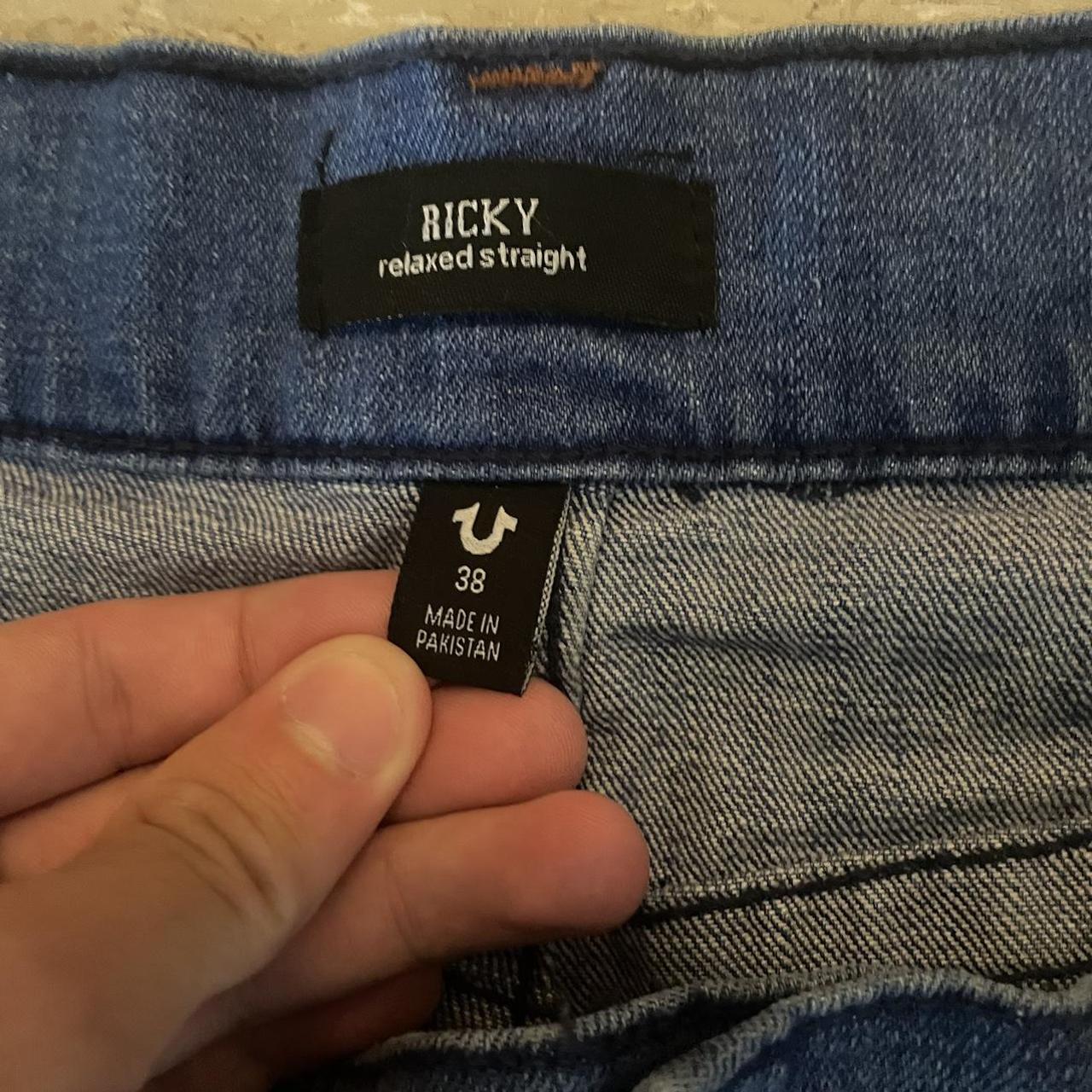 True religion Ricky straight fit red stitching 38... - Depop