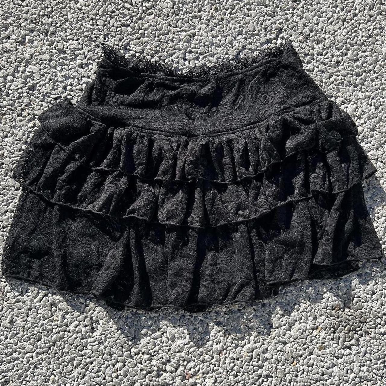 Black lace ruffle shorts super cute lace ruffles... - Depop