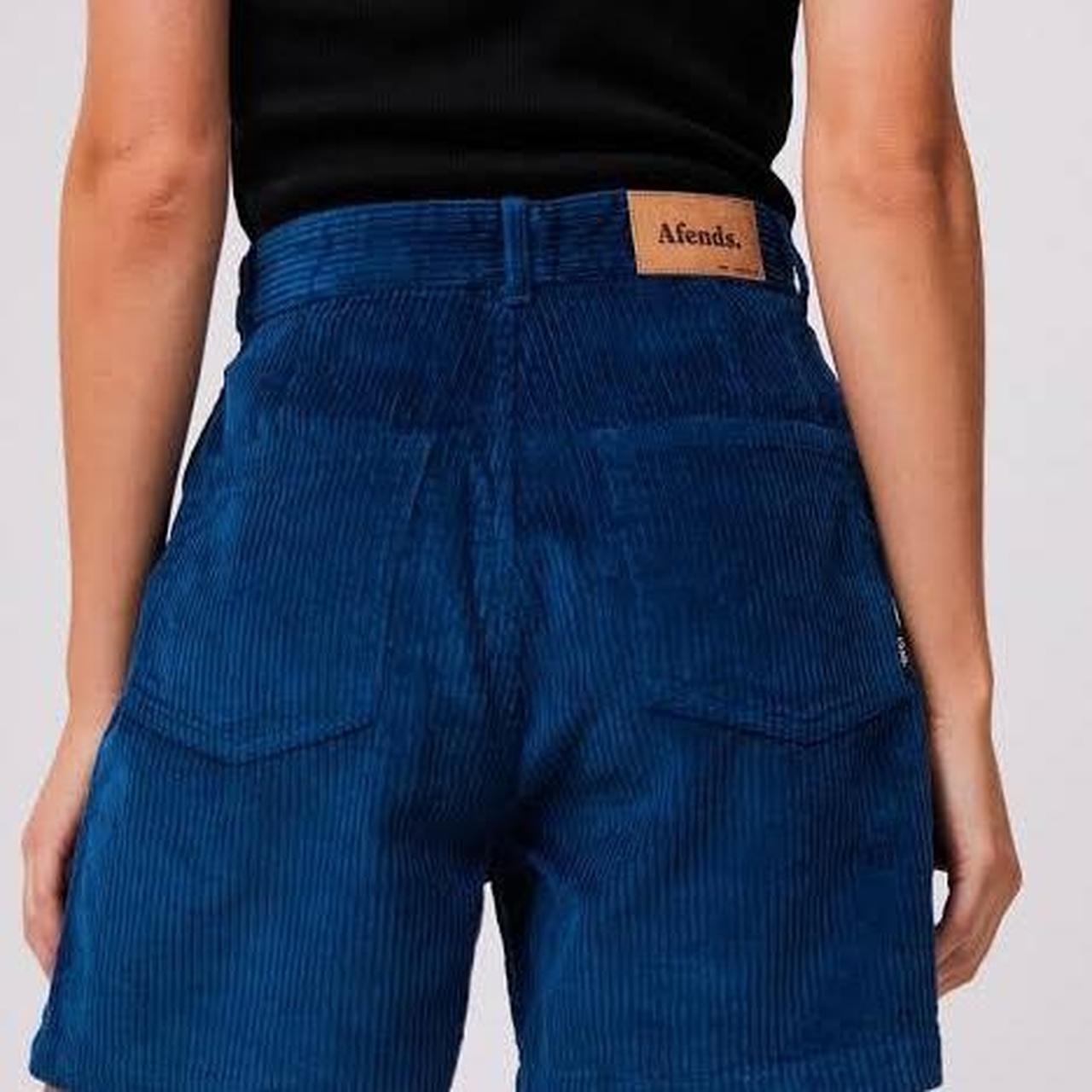 AFENDS Shelby Hemp Cord Short Blue Size 8 *hem has... - Depop