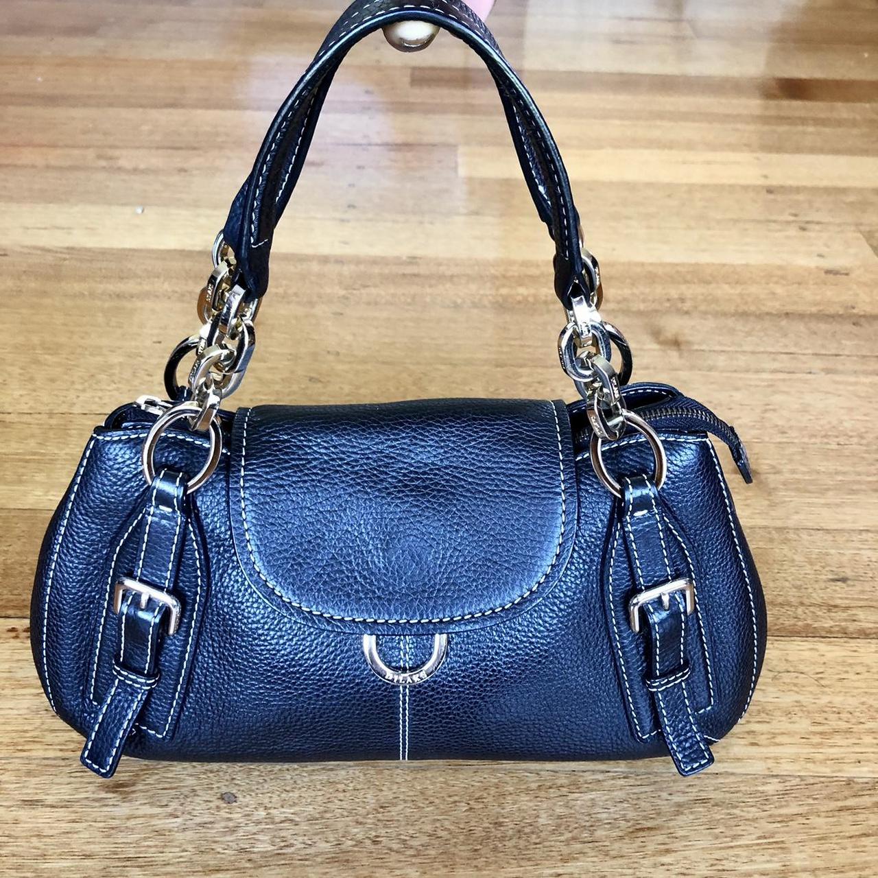 Beautiful Dilaks black leather baguette shoulder bag... - Depop