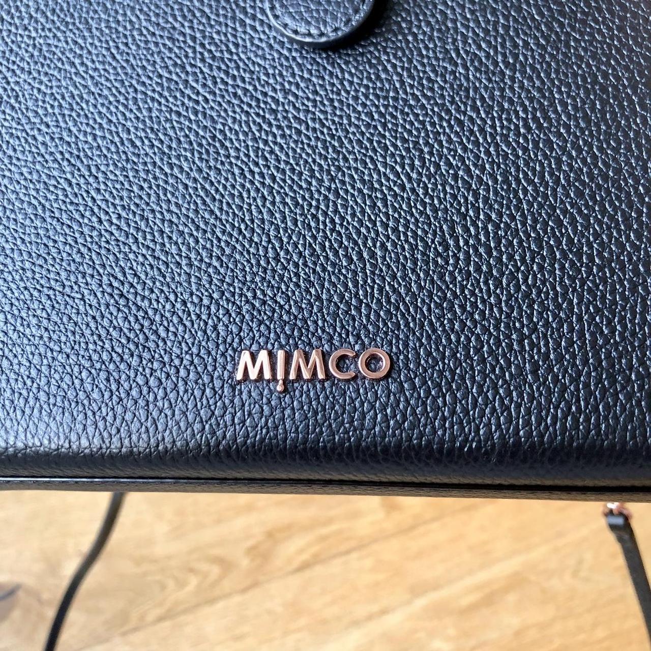Mimco Black Leather Crossbody Mini Box Bag W/ Rose... - Depop