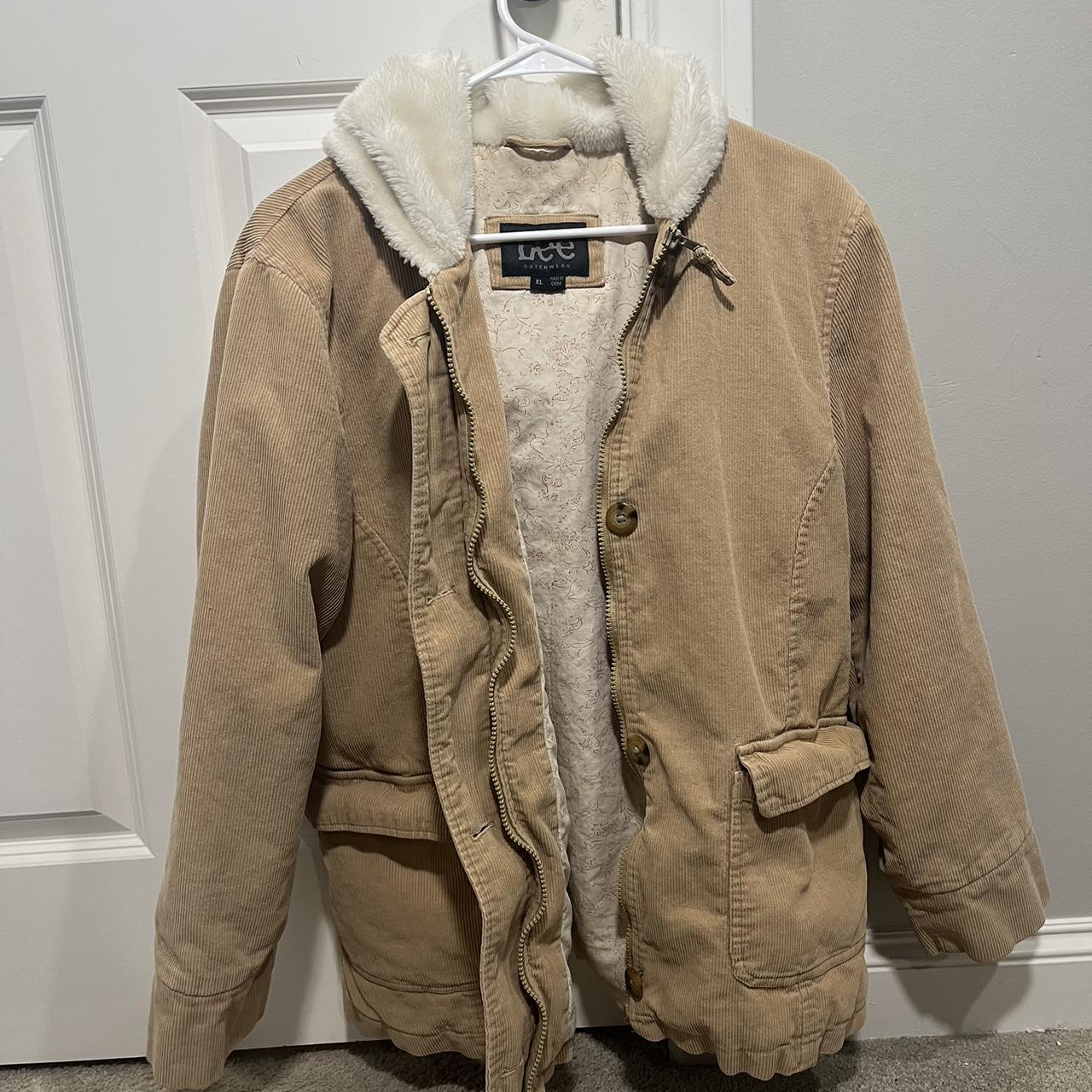 Lee outwear corduroy button up jacket. Wool interior... - Depop
