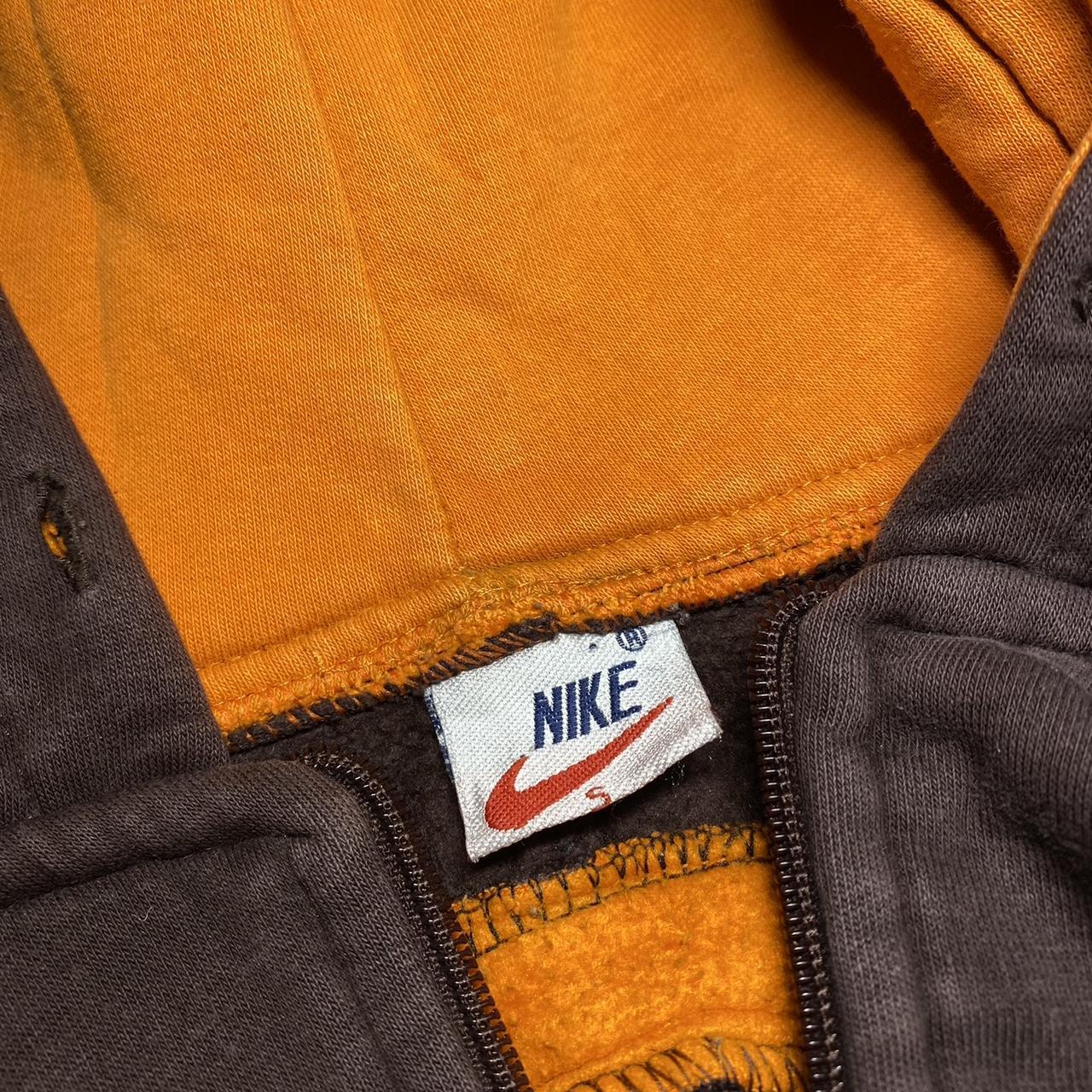 Vintage nike zip up dark brown color Condition -... - Depop