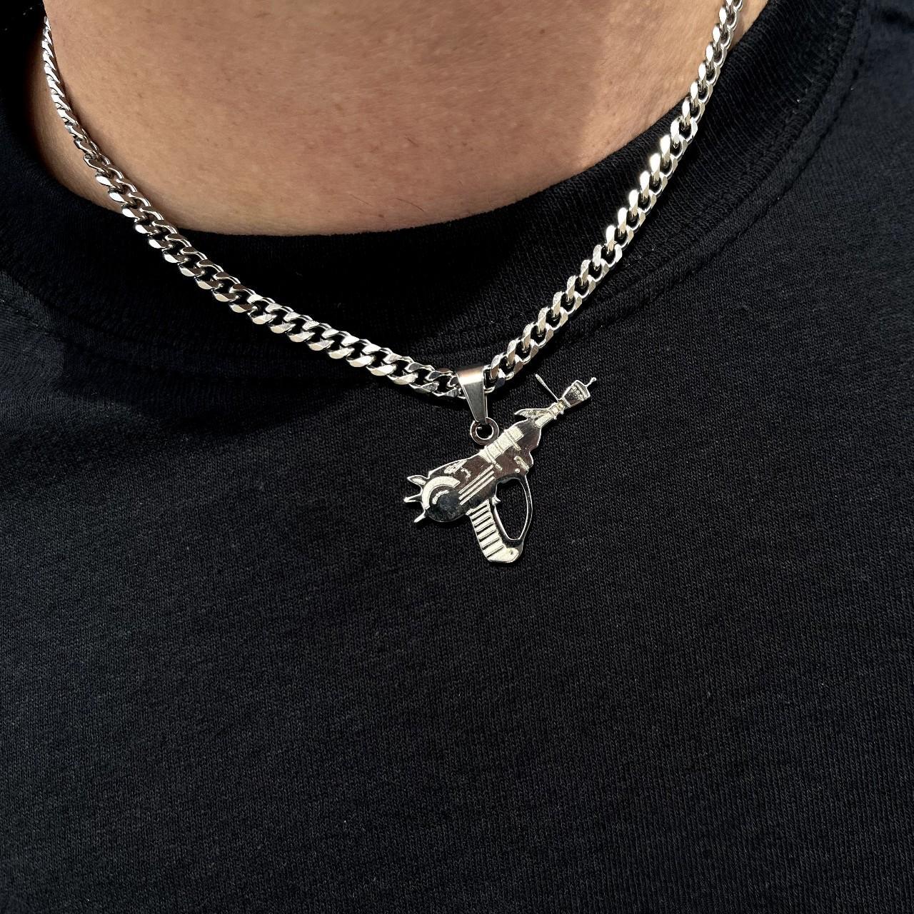 Ray Gun pendant and chain🔫 Stainless Steel... - Depop