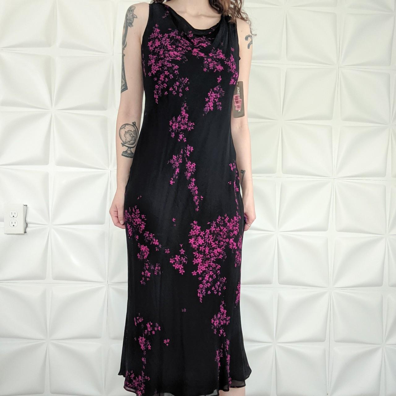 Vintage 90s, NWT deadstock, maxi dress Black mesh... - Depop