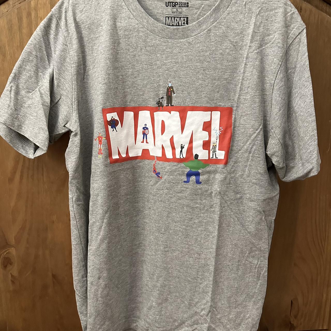 Uniqlo UTGP 2018 Marvel men’s small short grey... - Depop