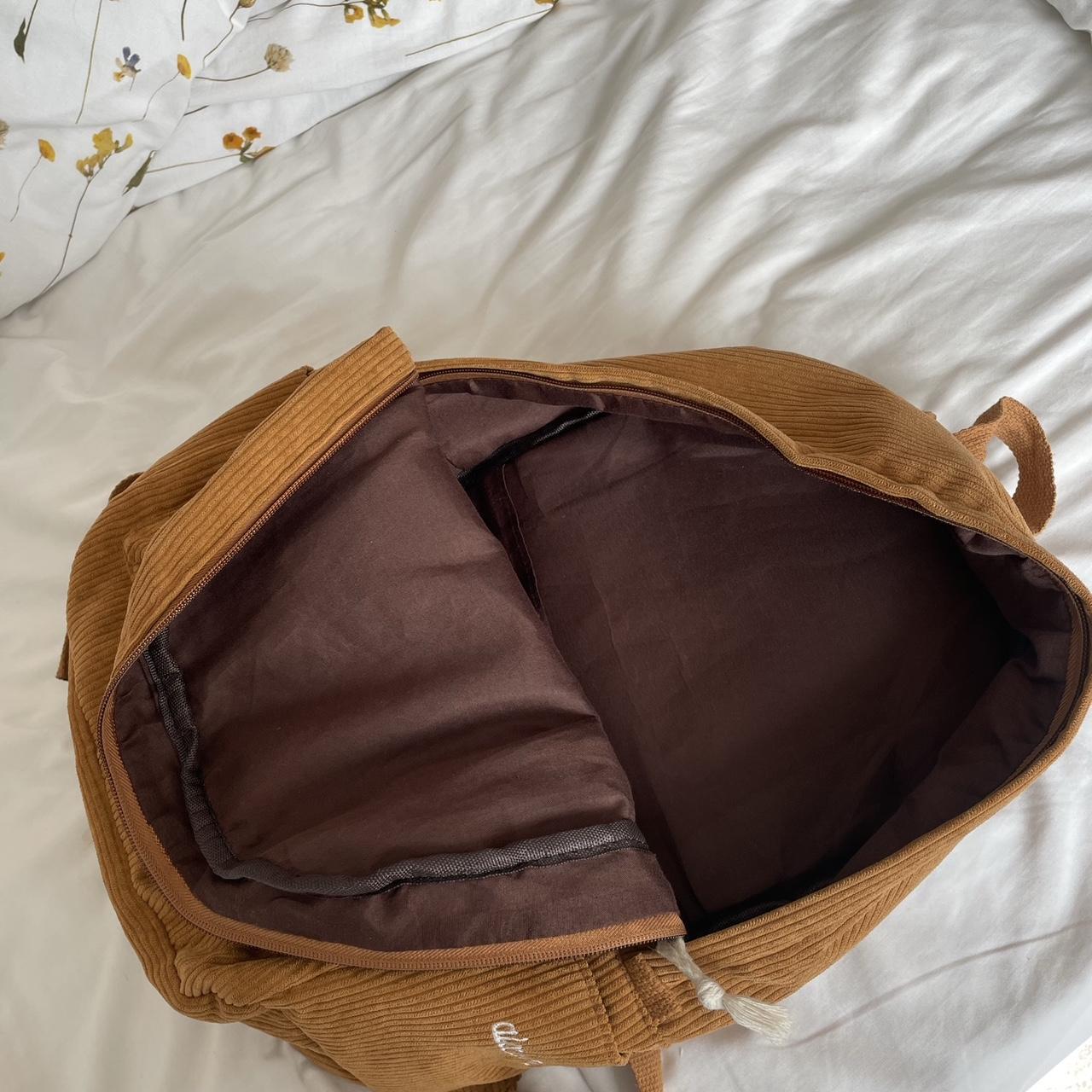 Minimalist Corduroy Pocket Front Rucksack - Depop