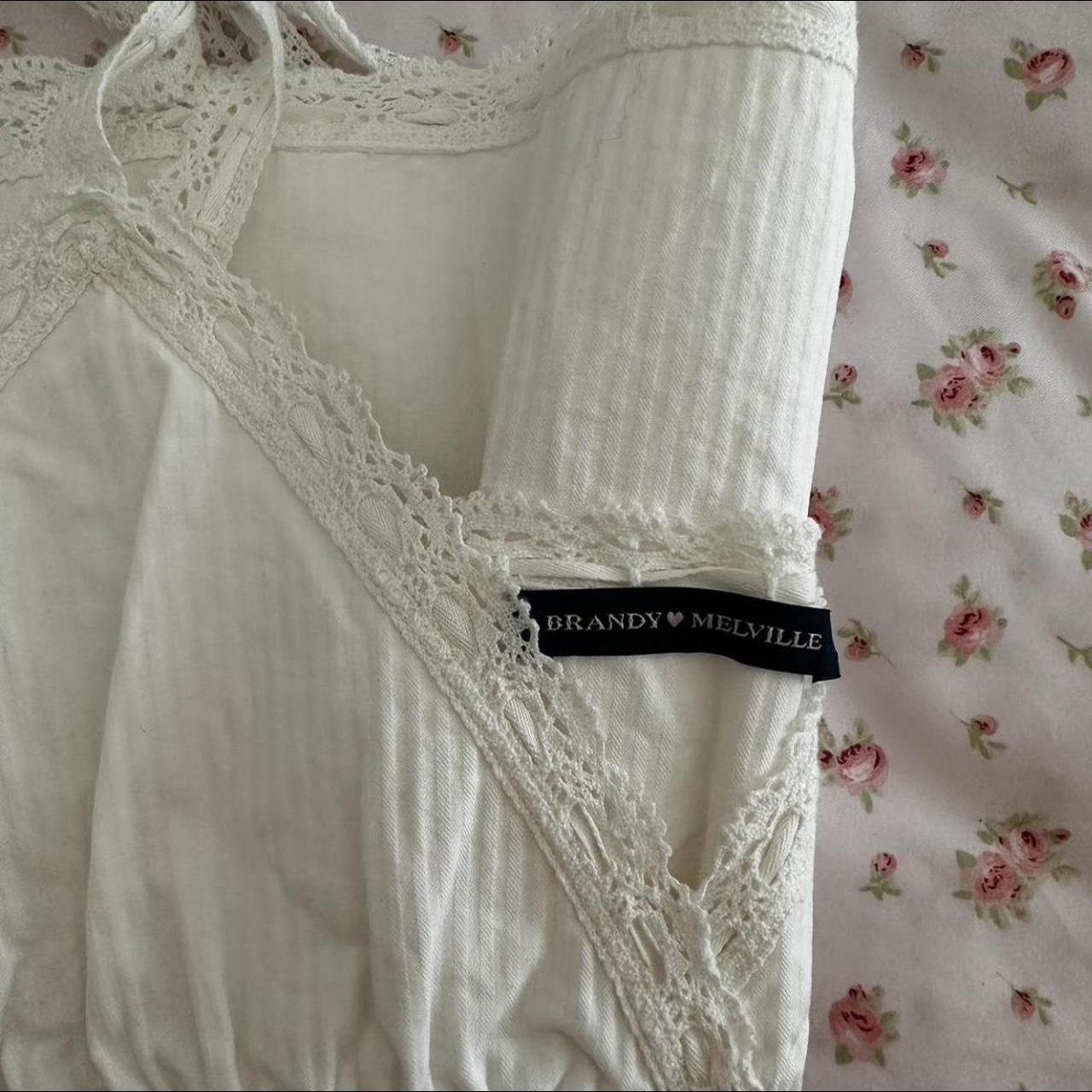 Brandy Melville Edith Tank Lace - no flaws -... - Depop