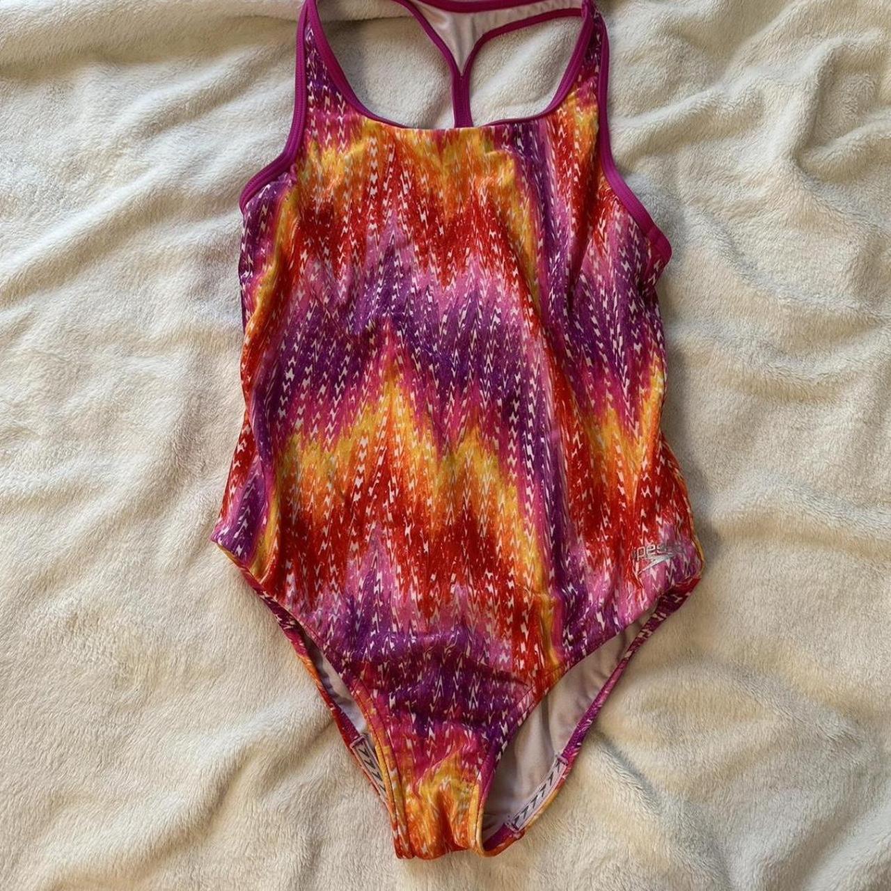 Speedo One Piece Multi Colored Swimsuit - got as a... - Depop