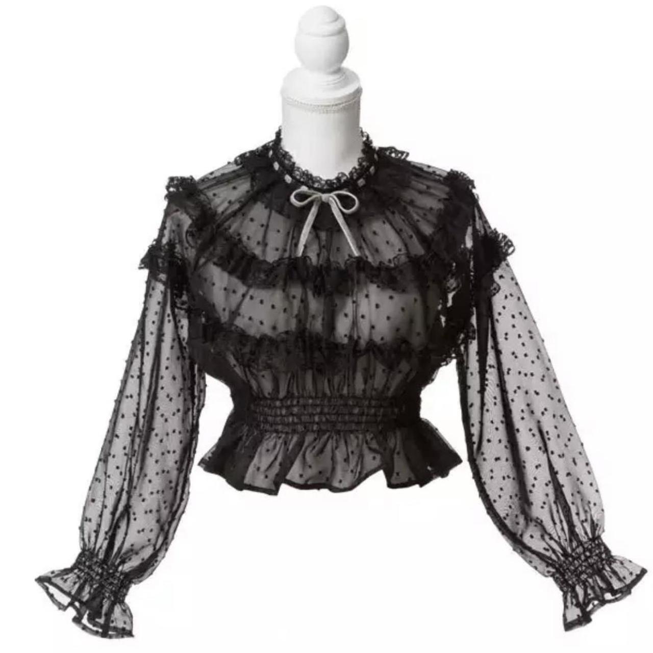 cutest ruffle tier top! it has lace, ruffles,... - Depop