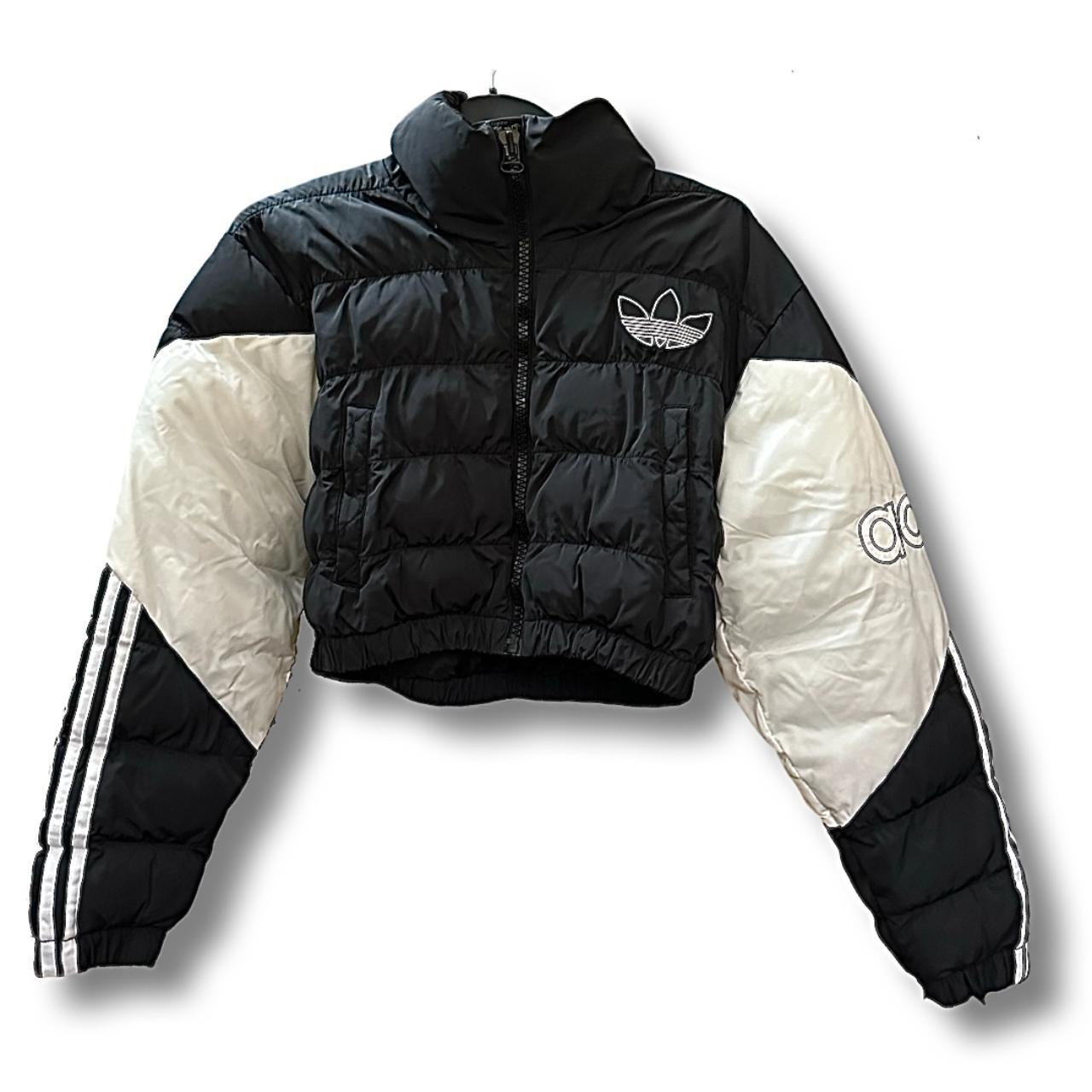 Adidas Women's Black and White Jacket | Depop
