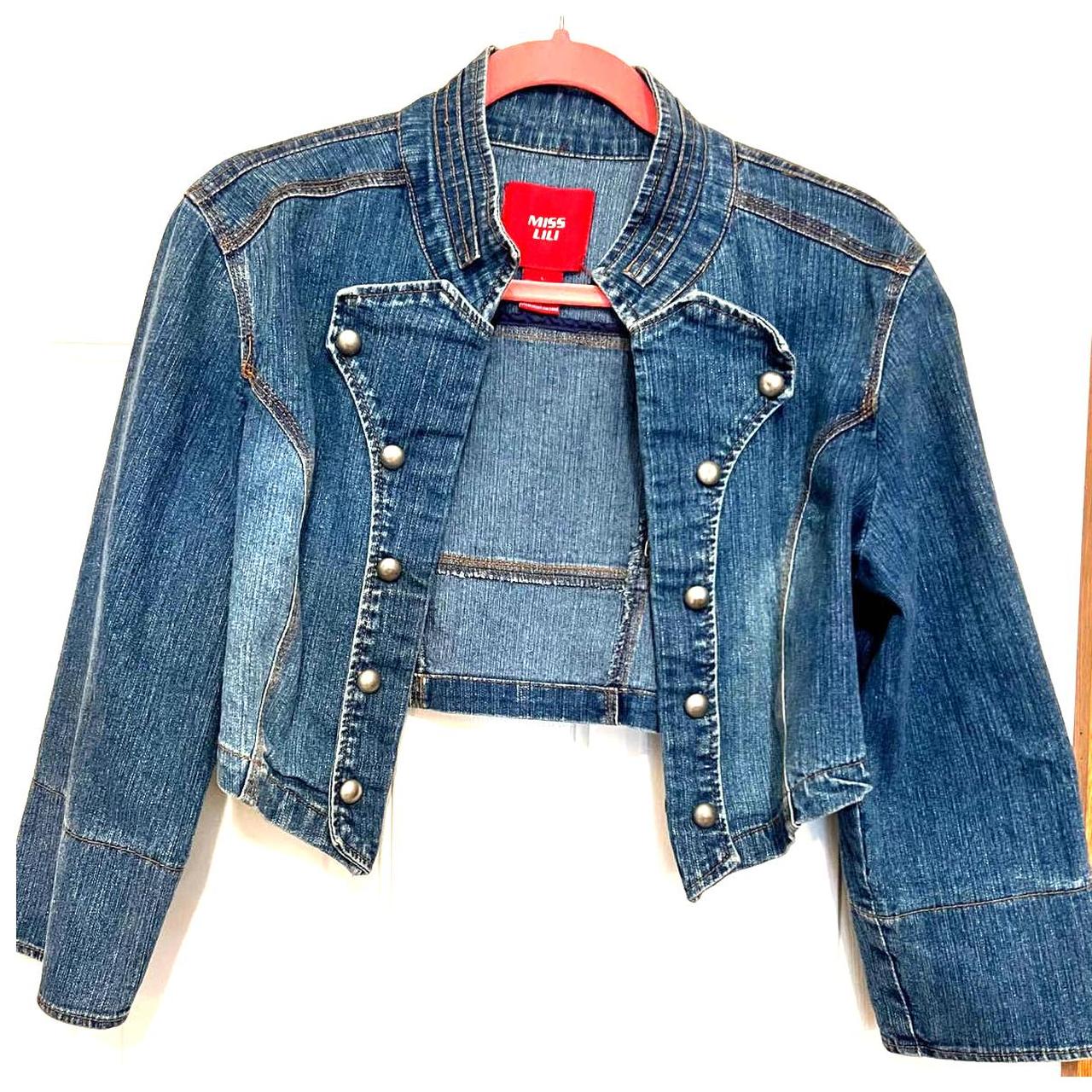 Girls Miss Lili Jean Jacket Size L 15" Back x 17... - Depop