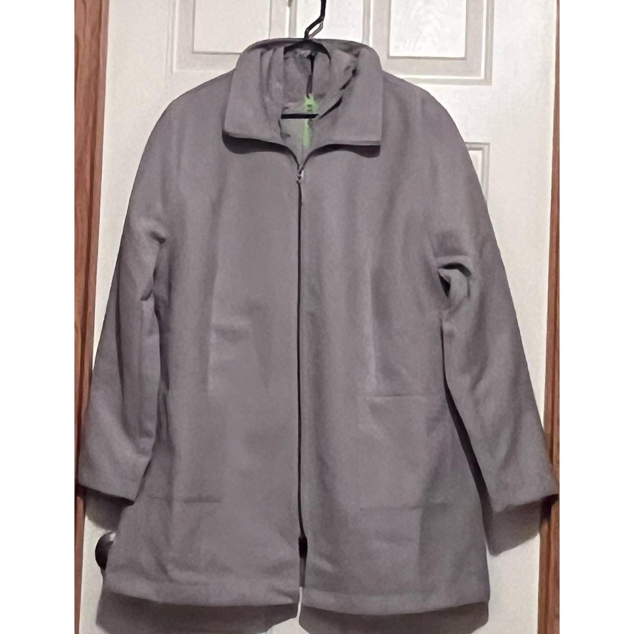 Zuda Repreve Women's Brushed Gray Coat Made From... - Depop