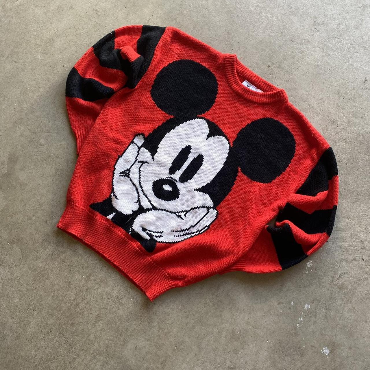 TRUE Vintage Mickey Mouse Knit Sweater -From the... - Depop