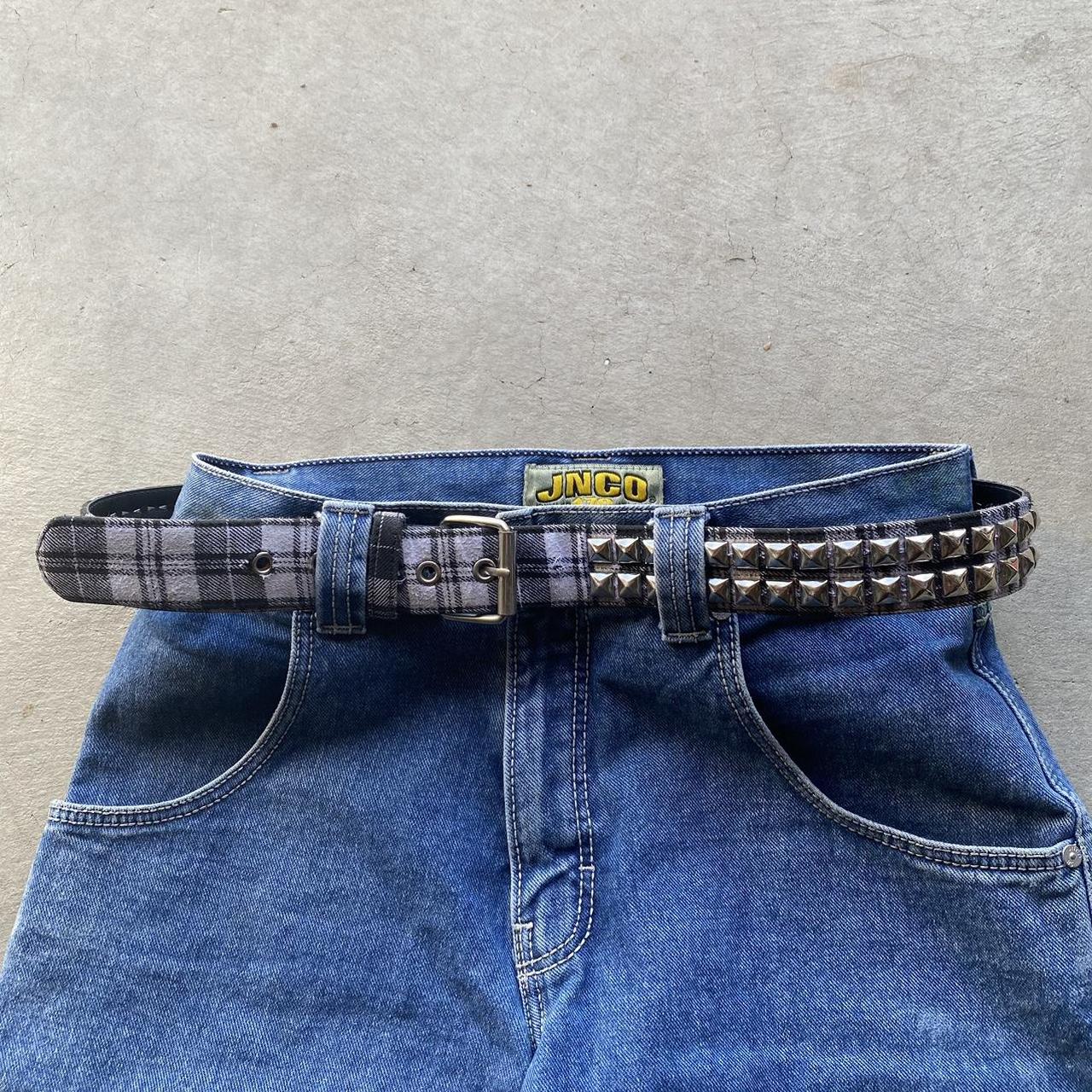 Y2K Studded Belt -From the 00s -Y2K/Grunge... - Depop