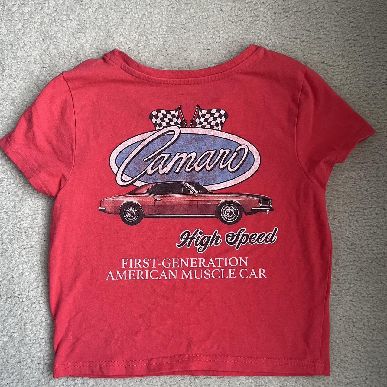 GM cute camaro baby tee size medium lightly worn,... - Depop