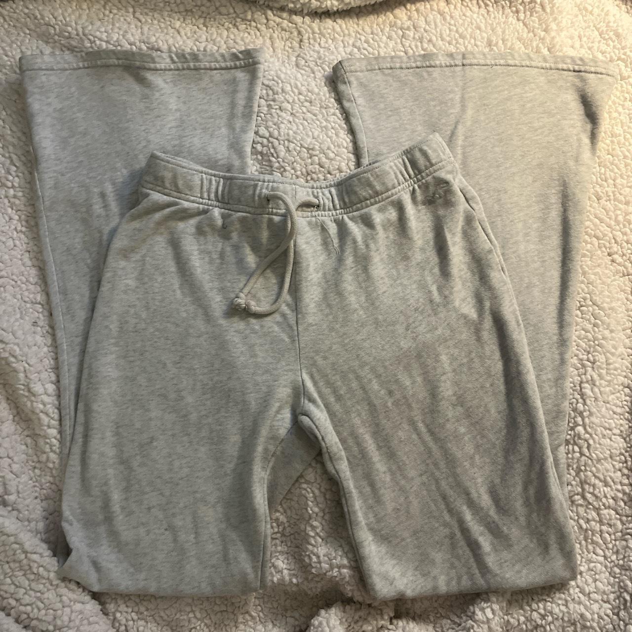 Grey Highrise Flare Sweatpants!! Size small from... - Depop