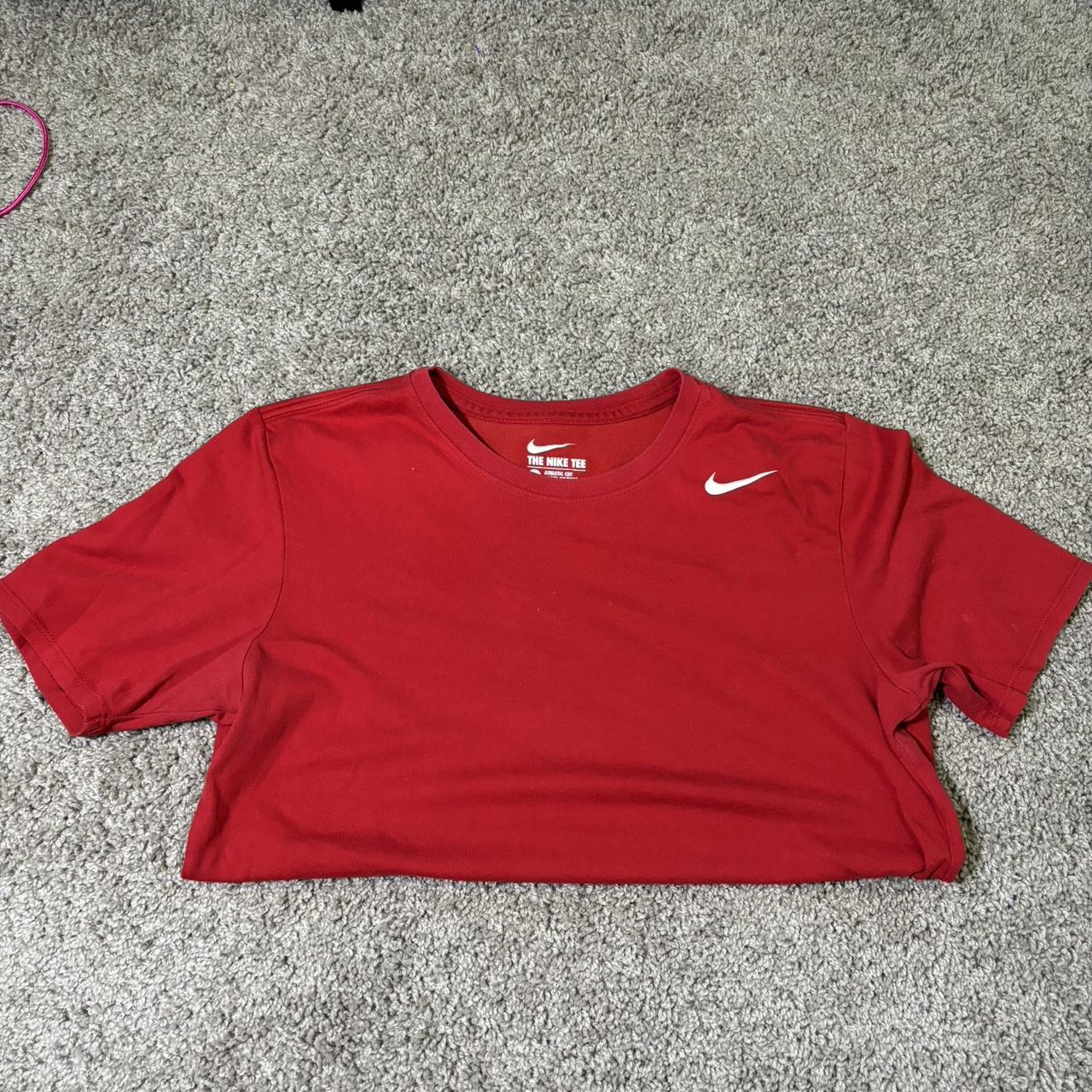 Red nike shirt Size S Workout / athletic - Depop