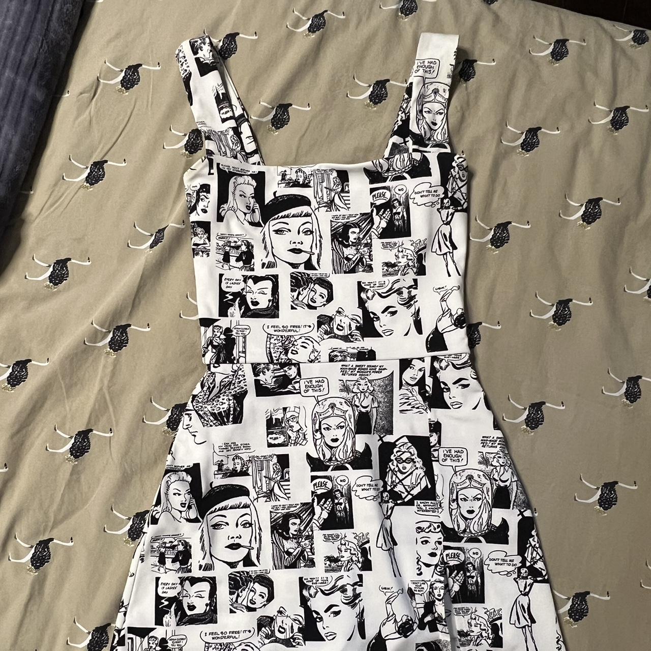 Reformation Eco Move XS comic print dress Has... - Depop