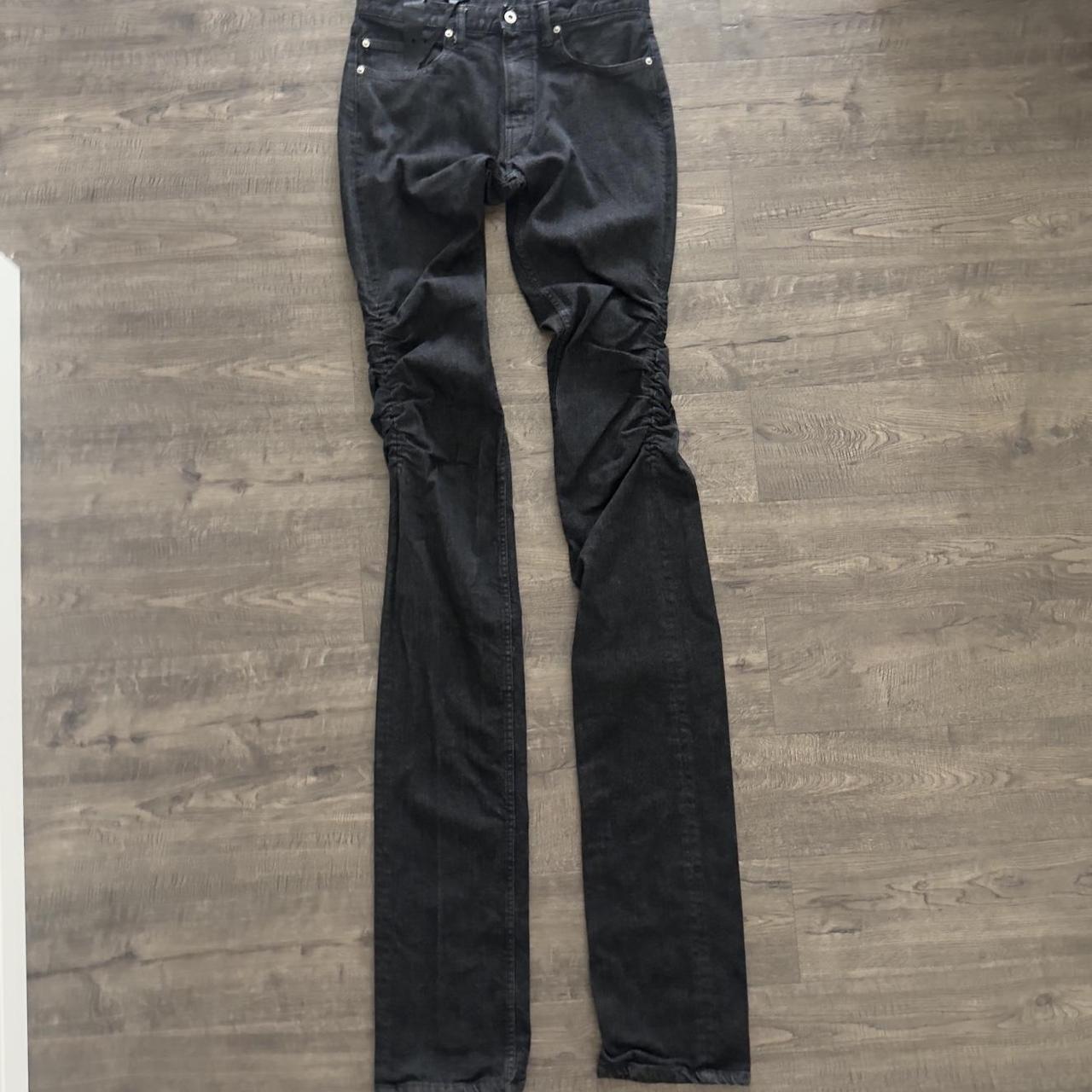 Vlone long jeans denim Minor heel bite Fits 31-32 - Depop