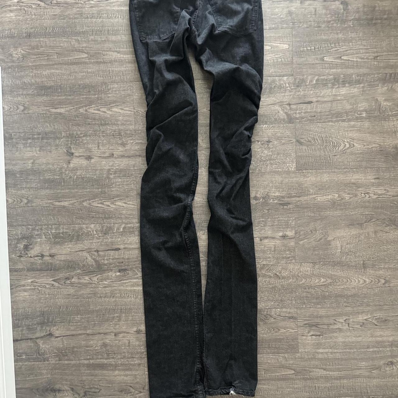 Vlone long jeans denim Minor heel bite Fits 31-32 - Depop