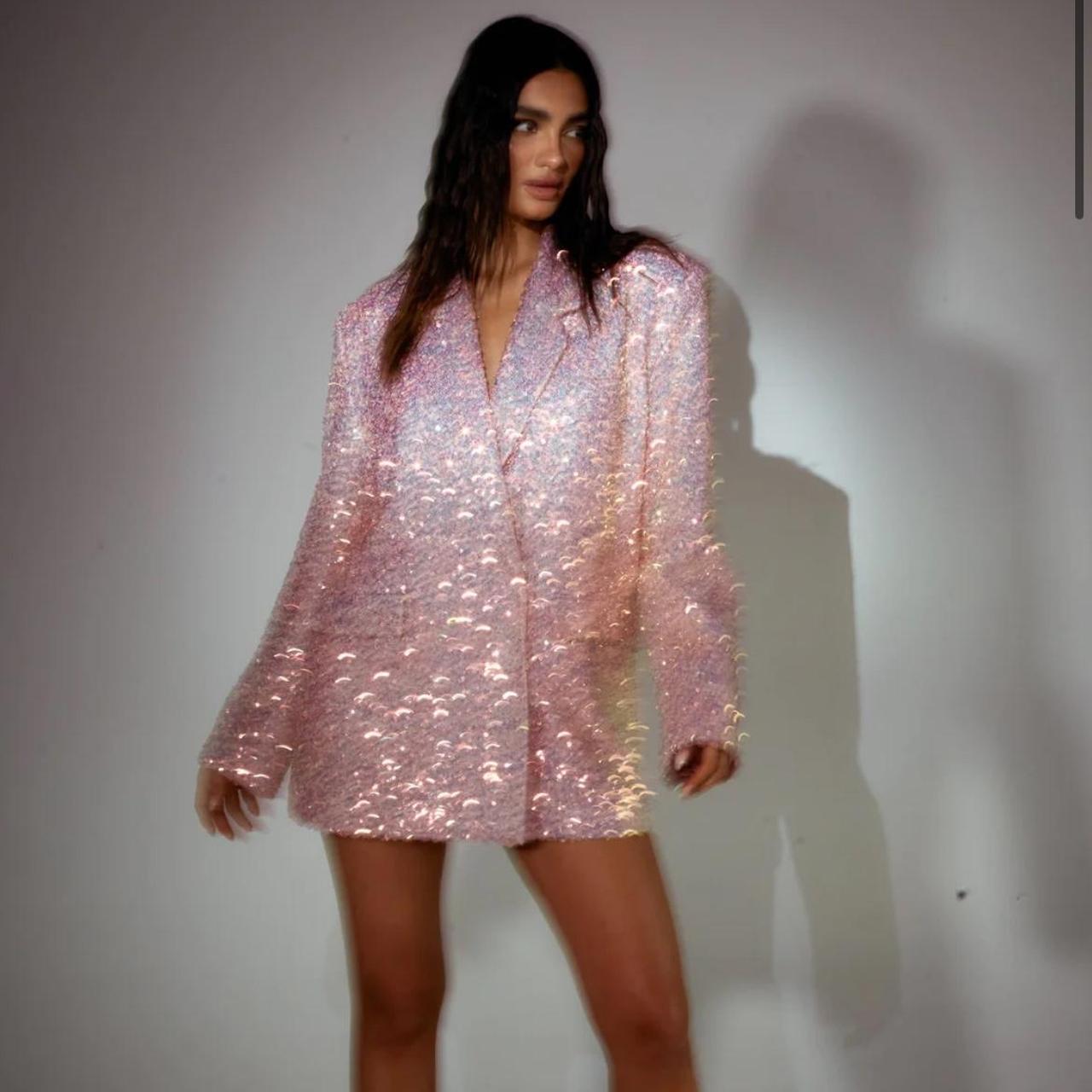 SLA the Label pink sequin blazer dress!! Absolutely... - Depop