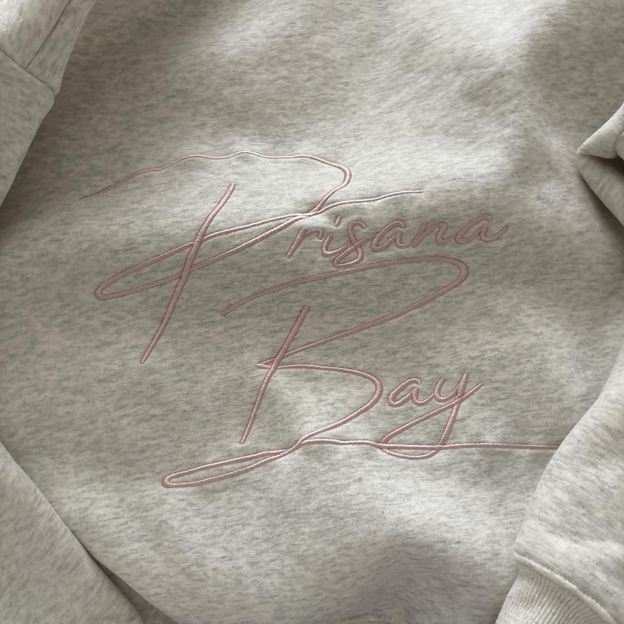 Prisana Bay pink and gray hoodie | Depop