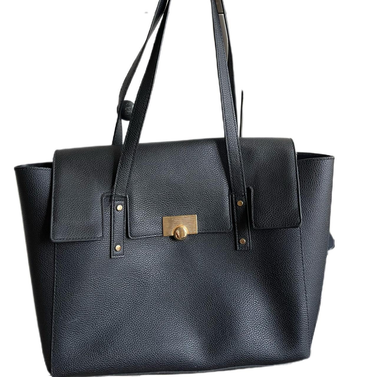 Primark Women's Black and Gold Bag | Depop