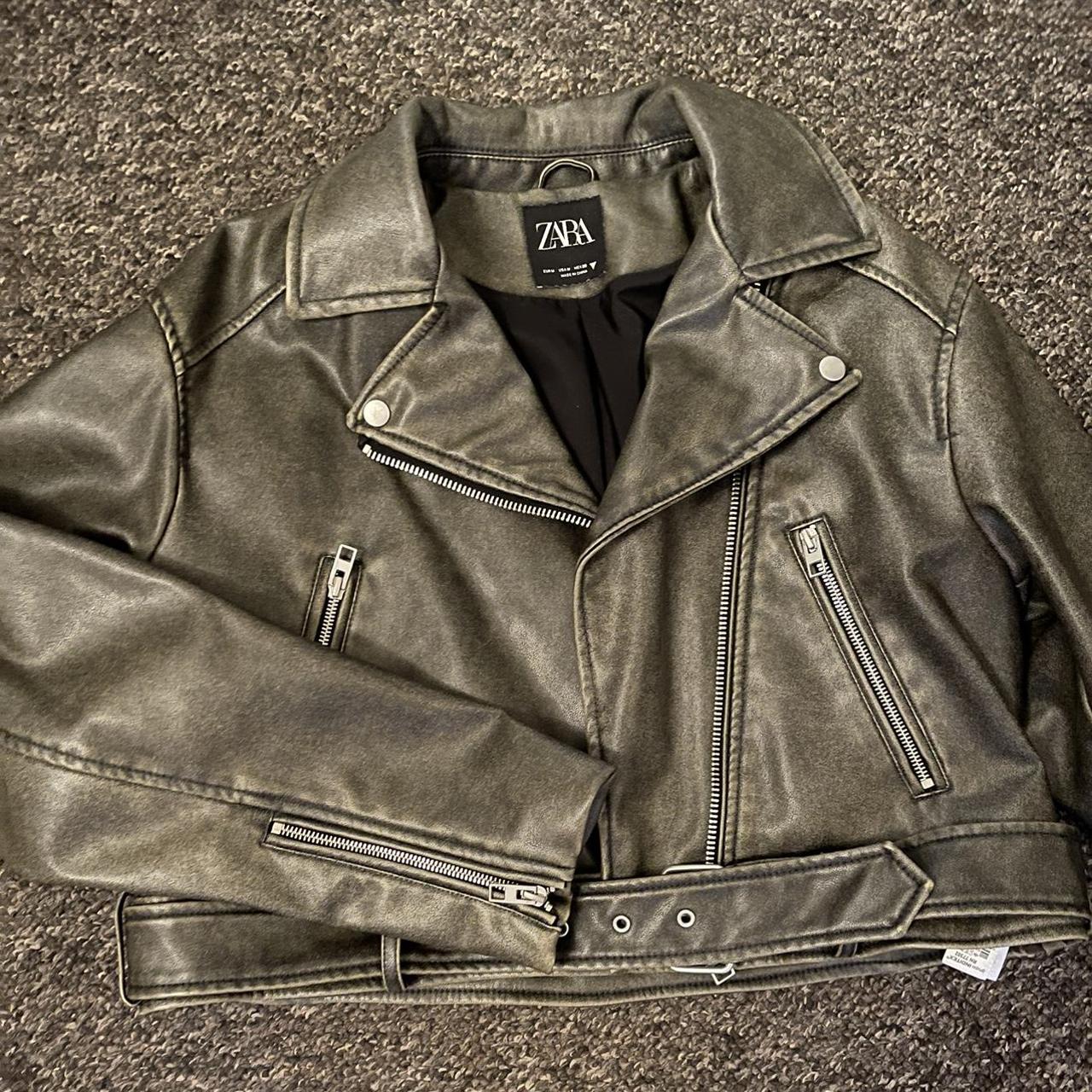 Zara leather jacket The molly mae jacket (the... - Depop