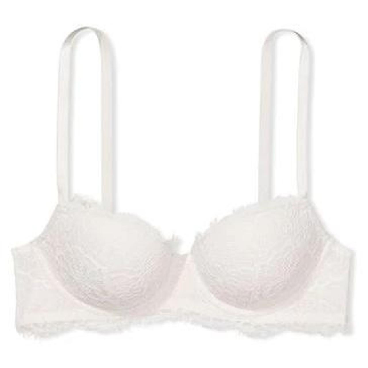 Victoria’s Secret white lace lightly lined demi bra ... - Depop