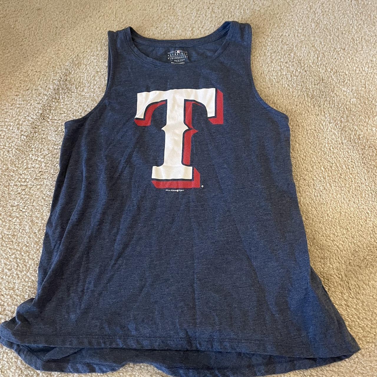 Medium Texas Rangers Tank Top Only worn once Open... - Depop