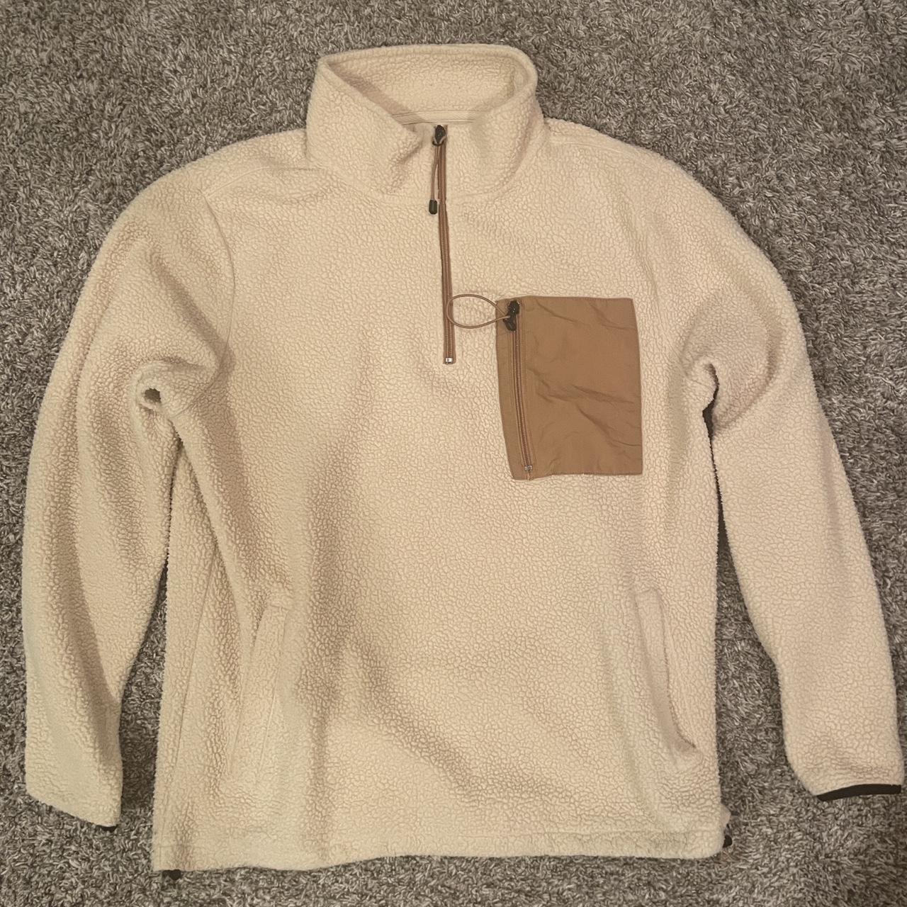 Pacsun Quarter Zip Sherpa Sweater Men’s Size... - Depop