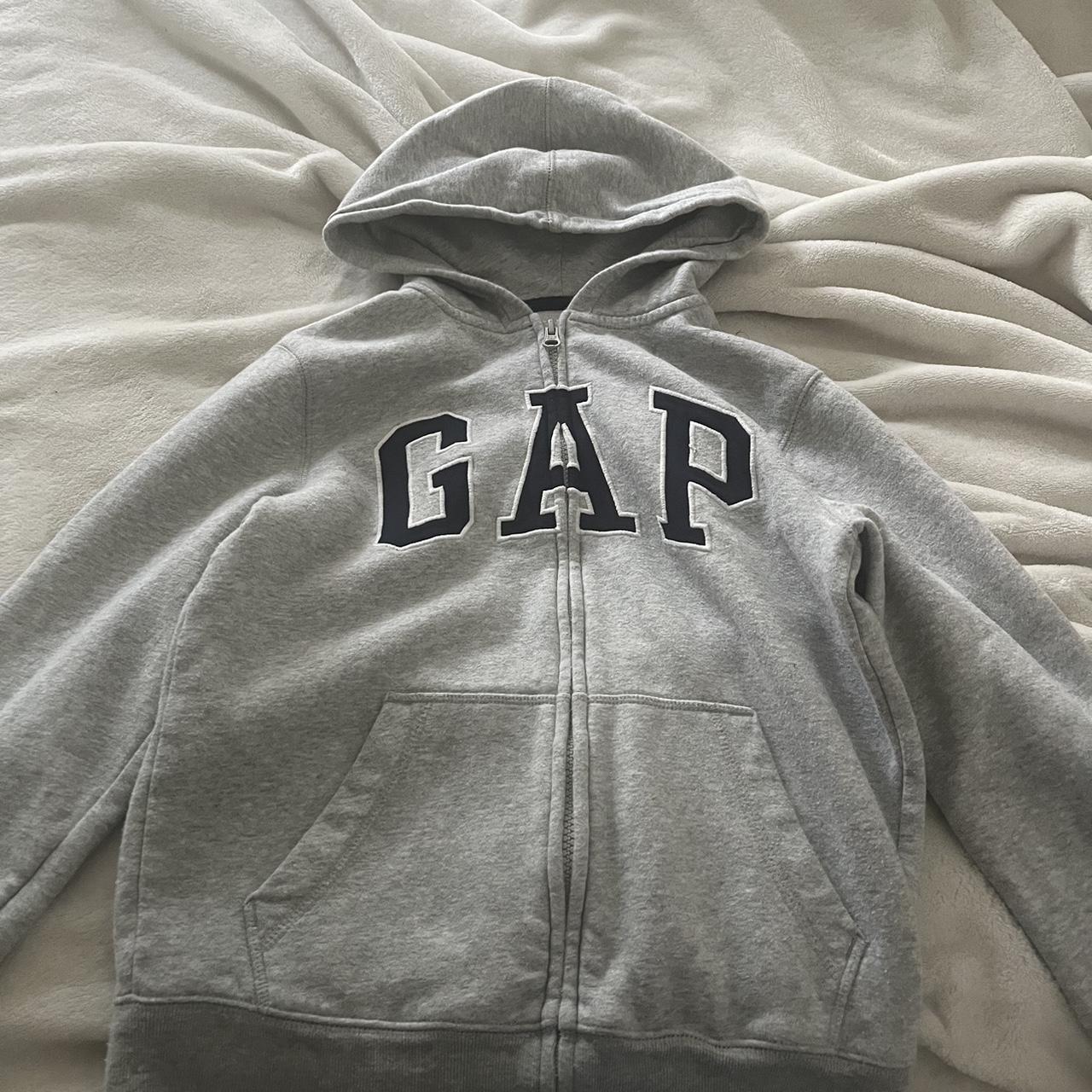 Large gap kids gray zip up - Depop