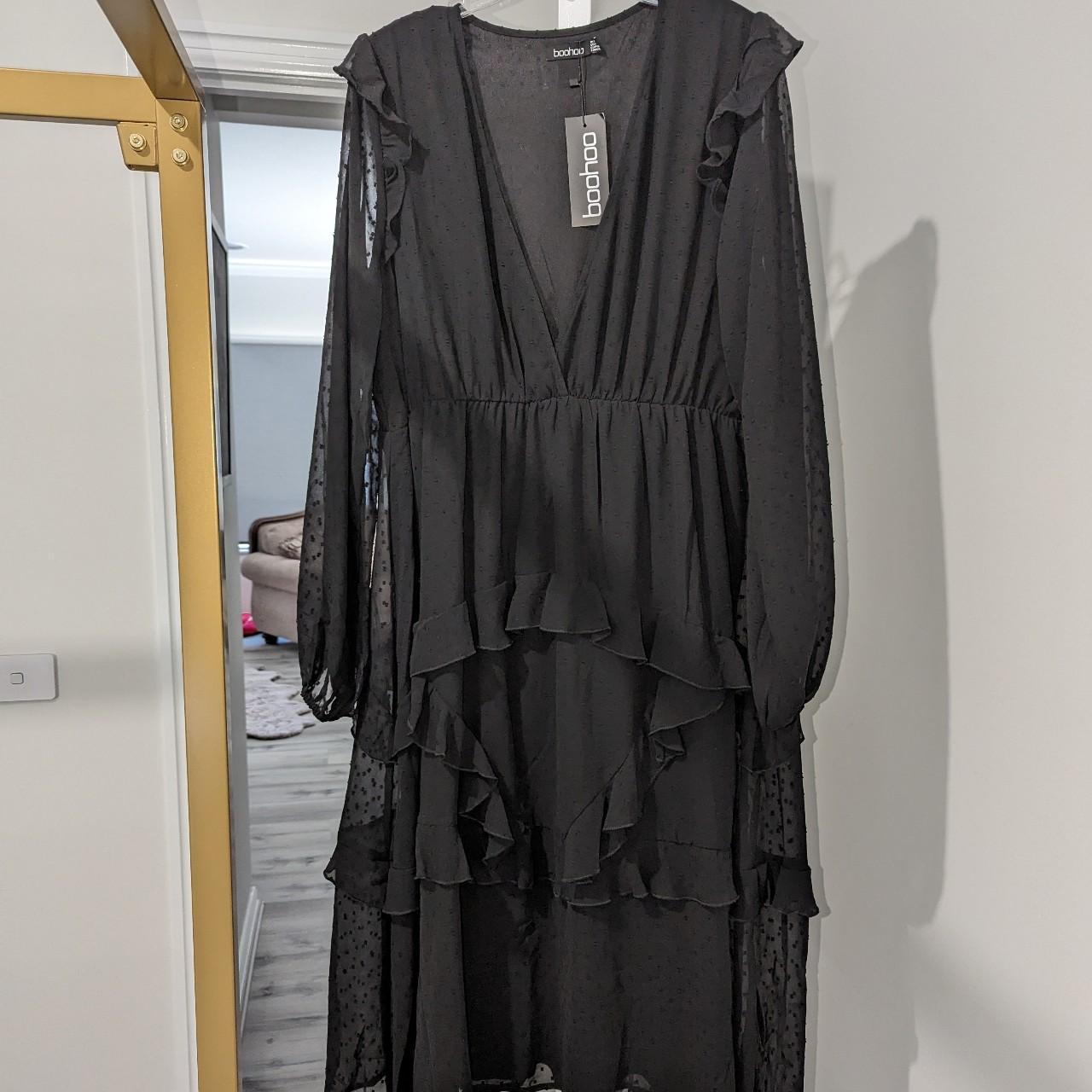 Boohoo black dress. Size 18 BNWT #dress - Depop