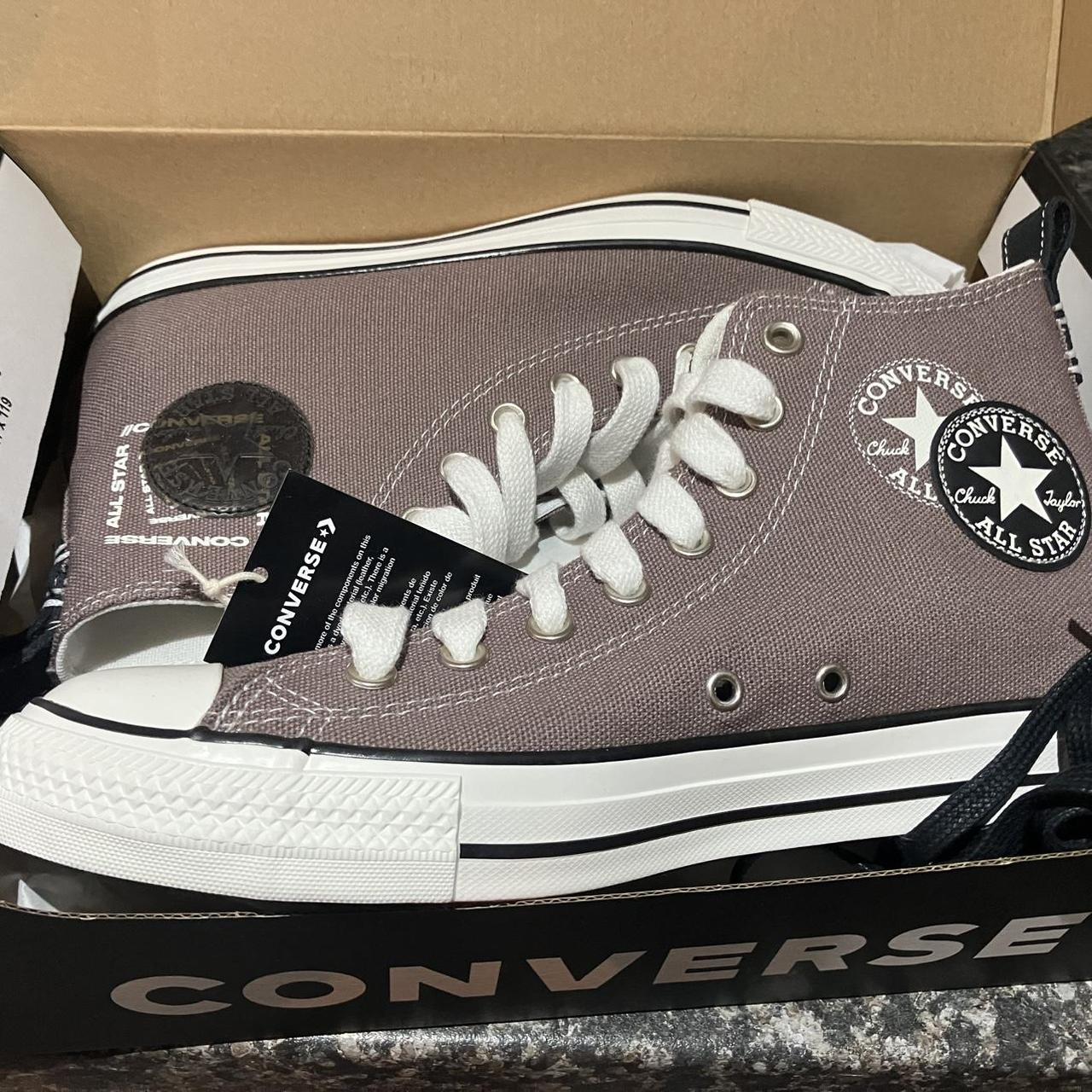 Grey Converse all star high top trainers New, unworn... | Depop