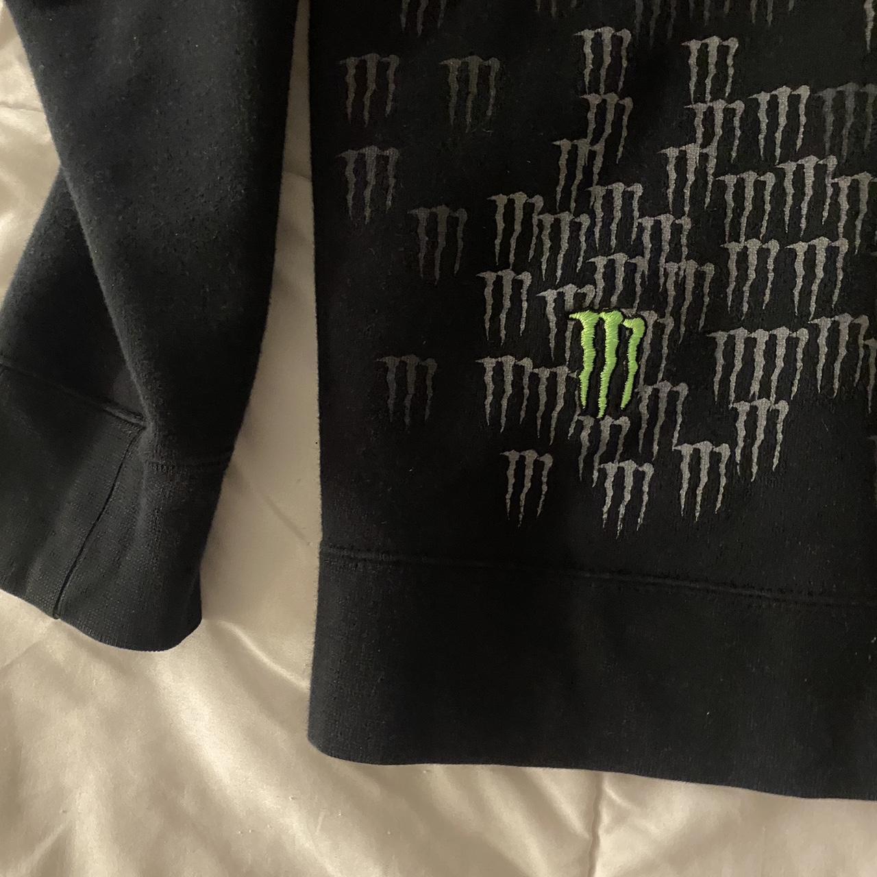 monster energy zip up hoodie very cool unique... - Depop