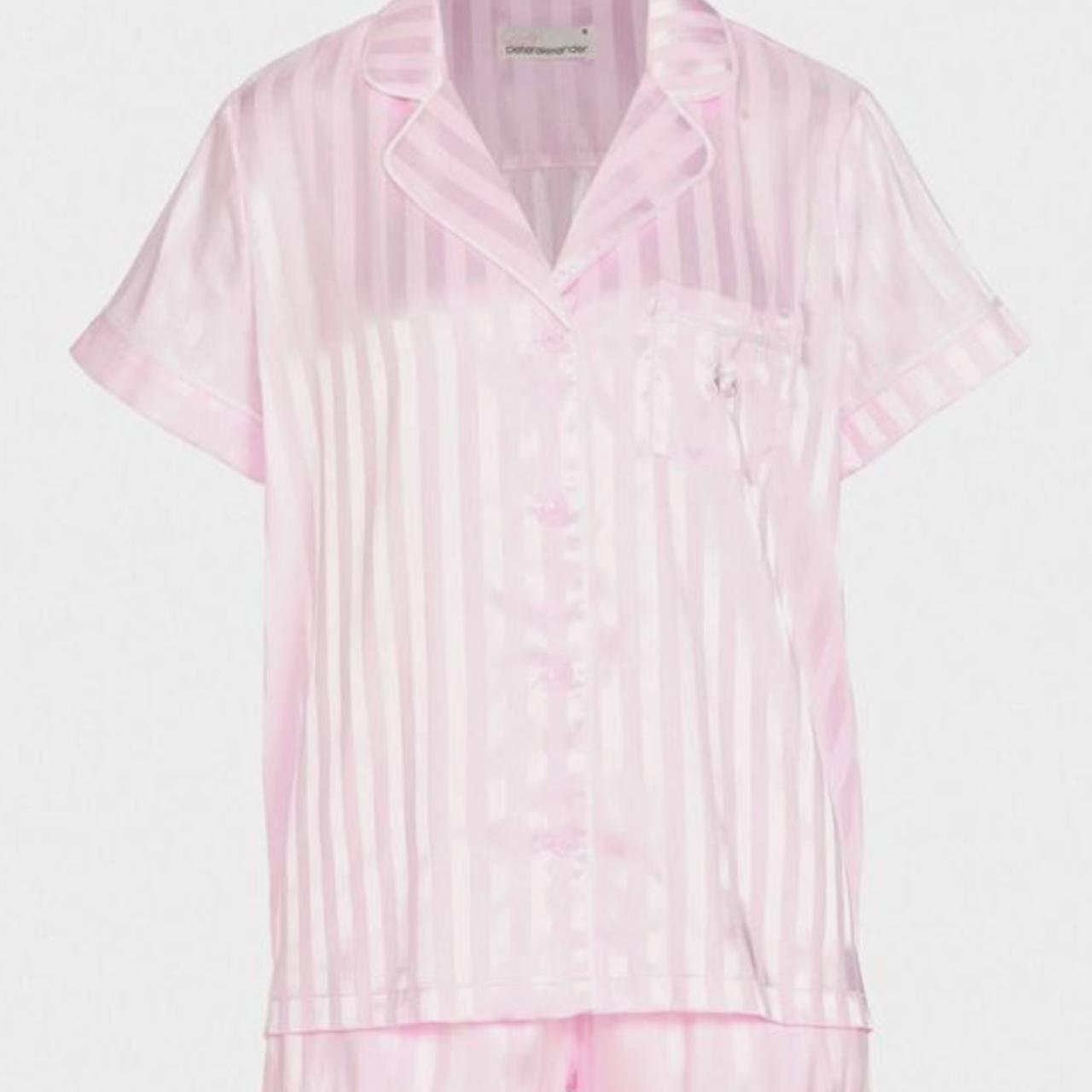 PETER ALEXANDER Pink Stripe Chic Satin Pj... - Depop