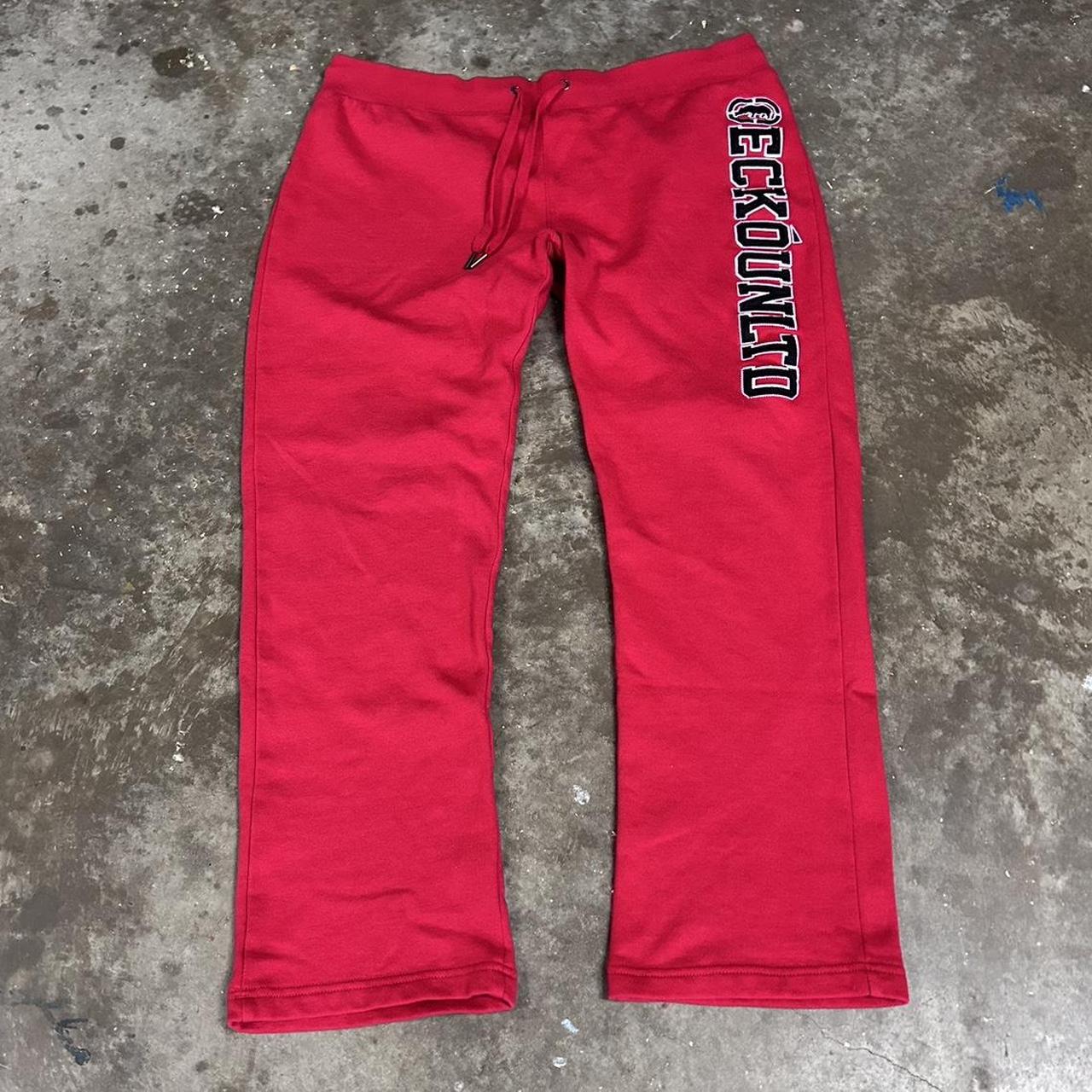 Low rise ecko red sweatpants (27 inch... - Depop