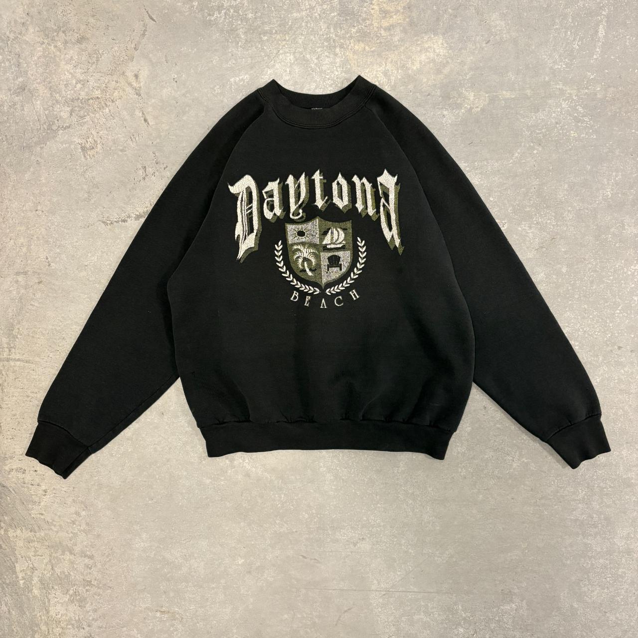 vintage faded black gothic font Daytona Beach... | Depop