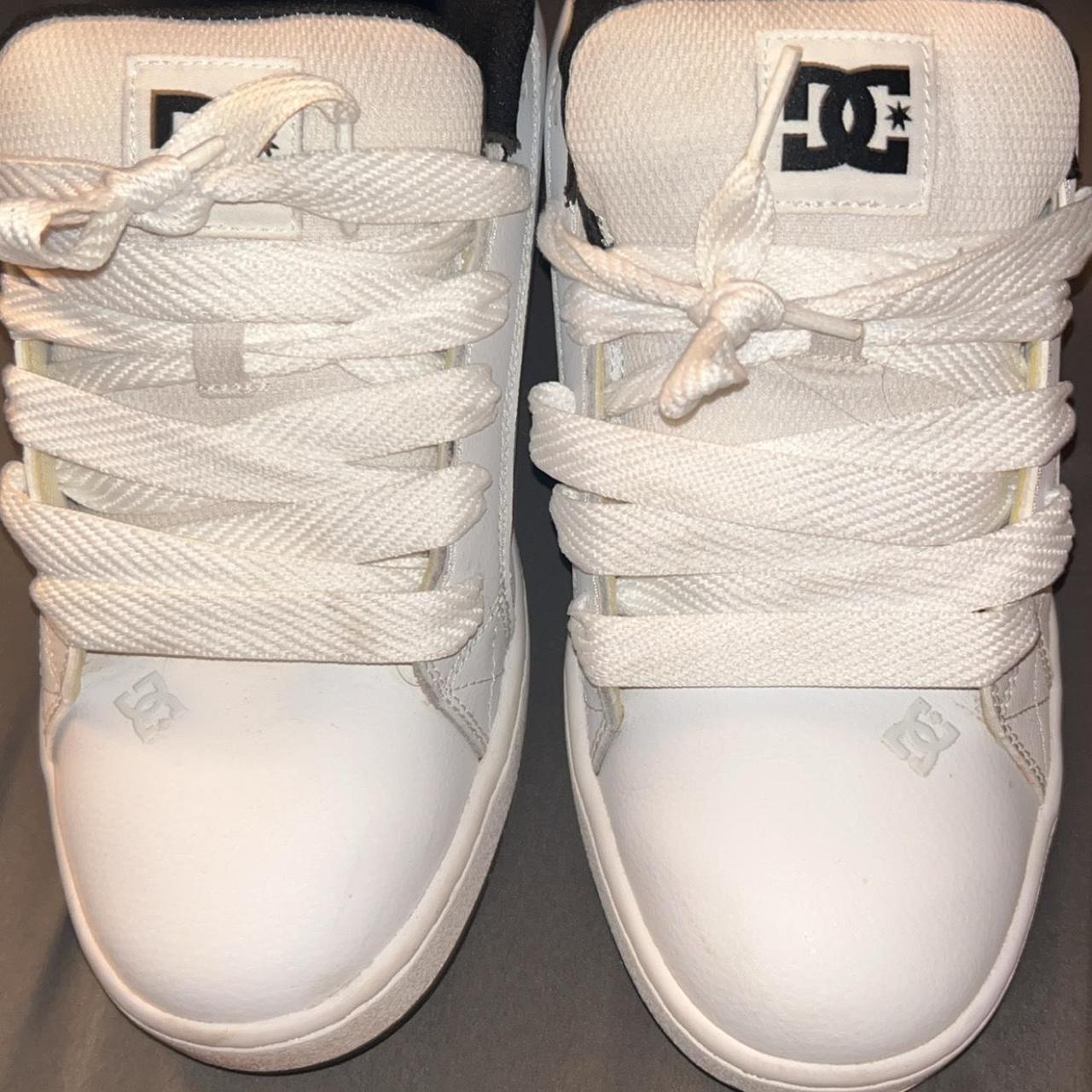 White DC shoes brand new no creases very light small... - Depop