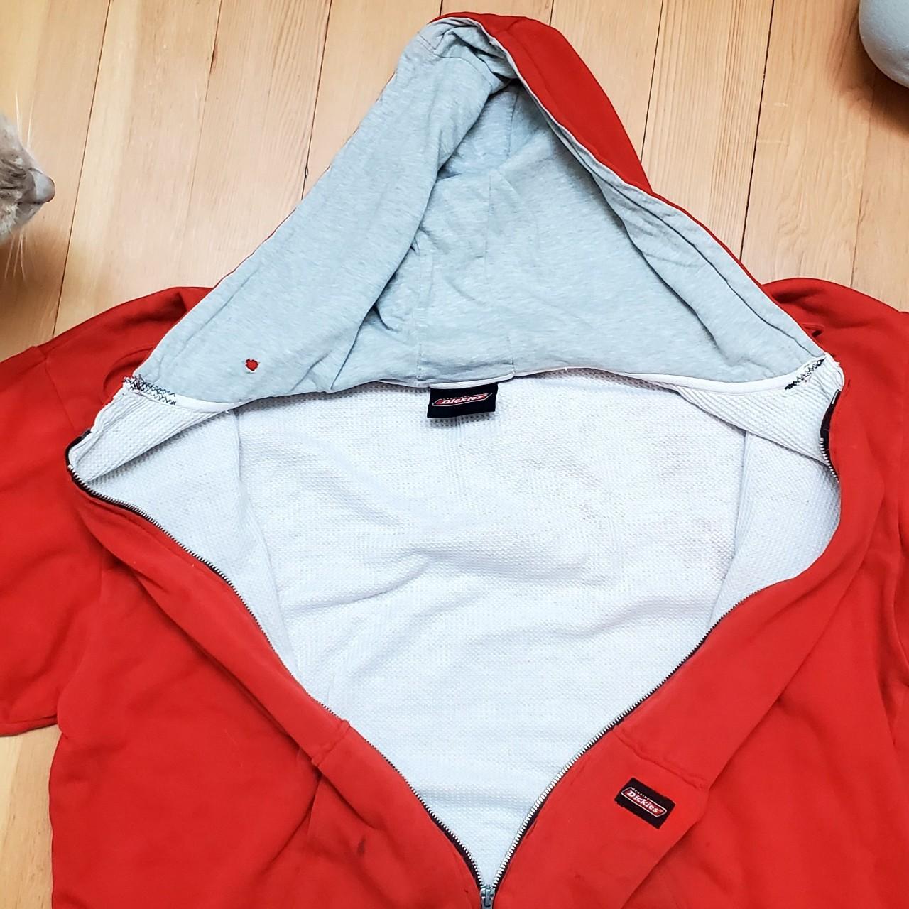Red dickies zip up L - Depop