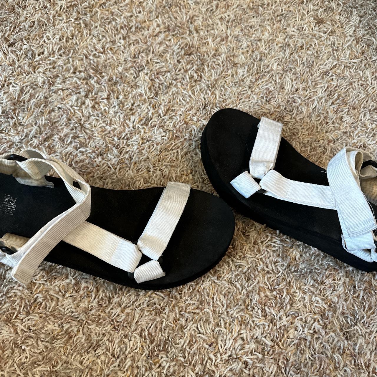 Wild Fable strap sandals Worn Straps not as white... - Depop