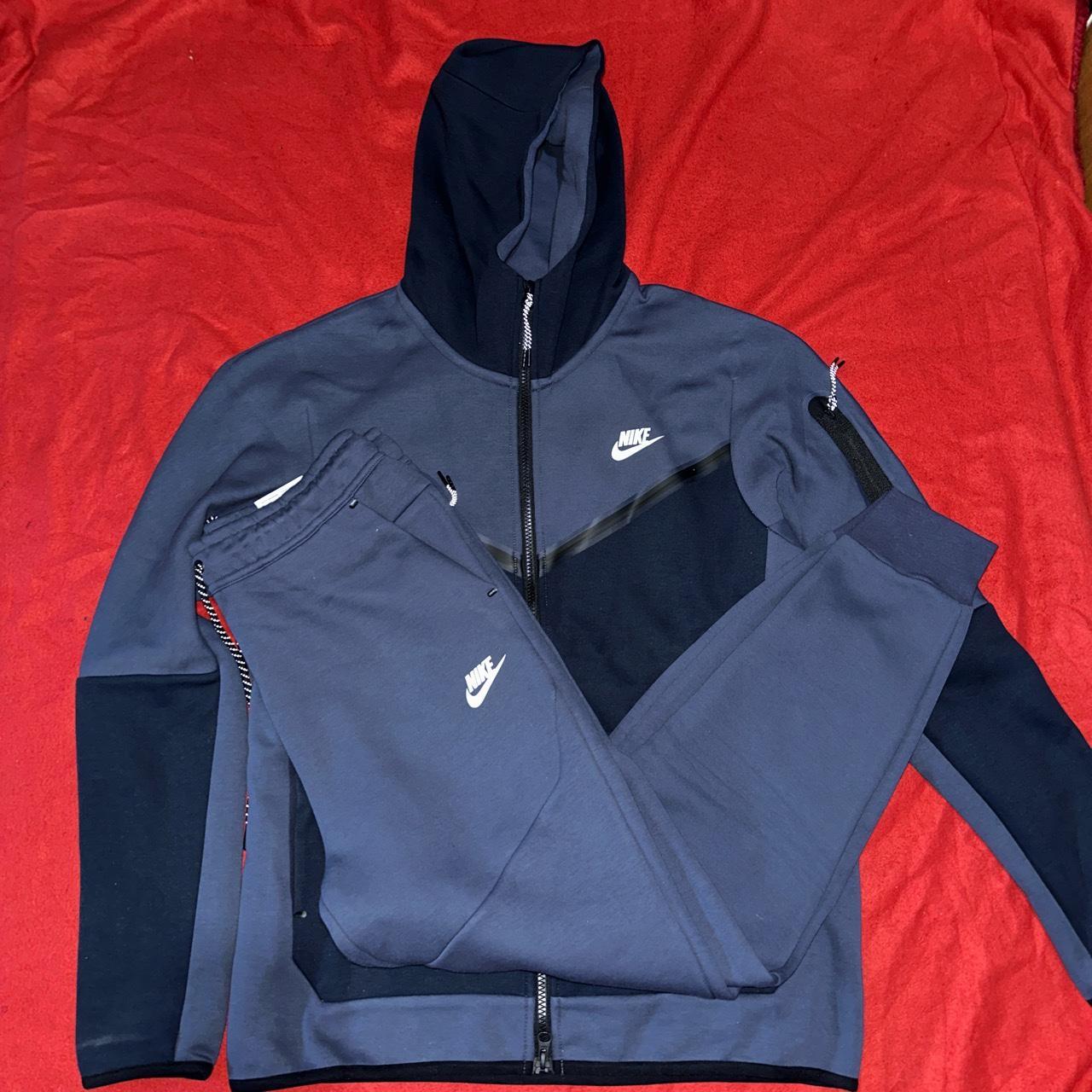 Nike tech fleece thunder blue size Medium full... - Depop