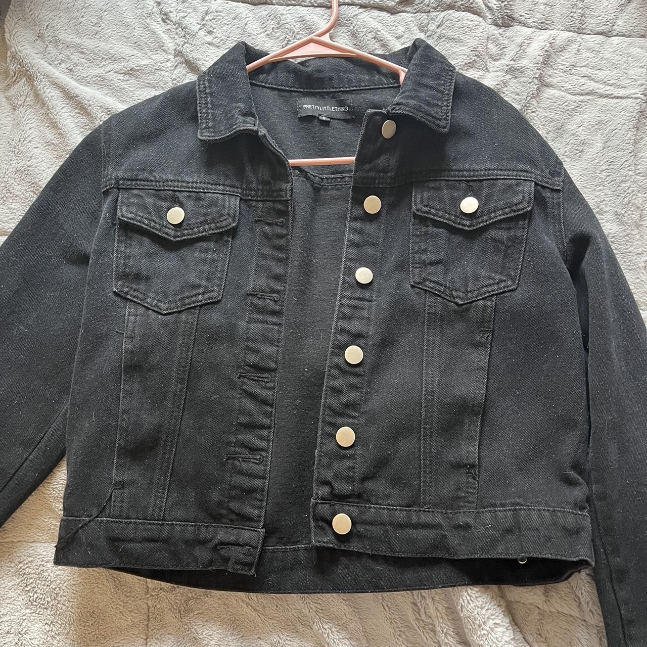 PLT Black Jean Jacket Size M - Depop
