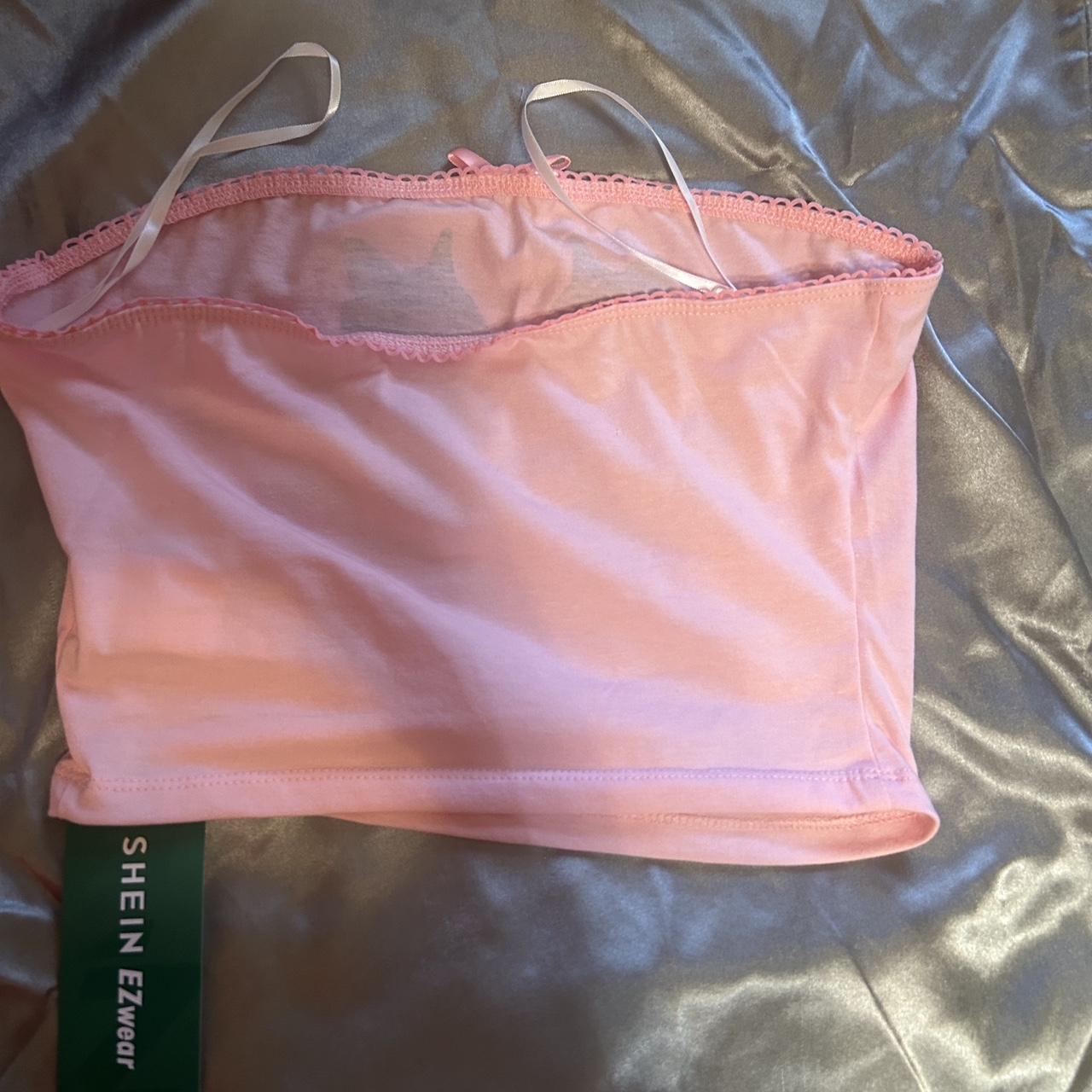 Cutesy SHEIN pink tube top that’s brand new and only... - Depop