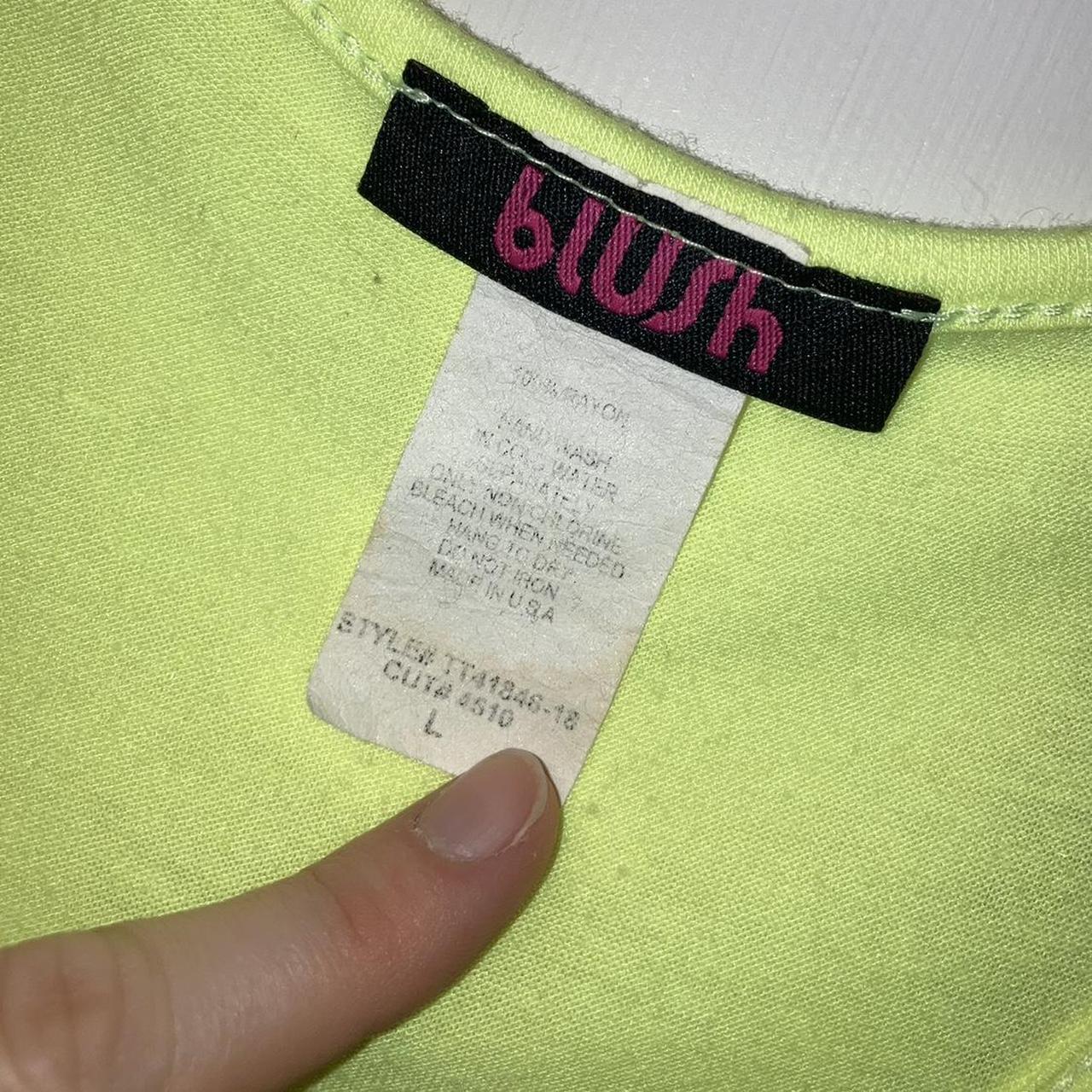 Chartreuse yellow skeleton tank w/ black gemstone... - Depop